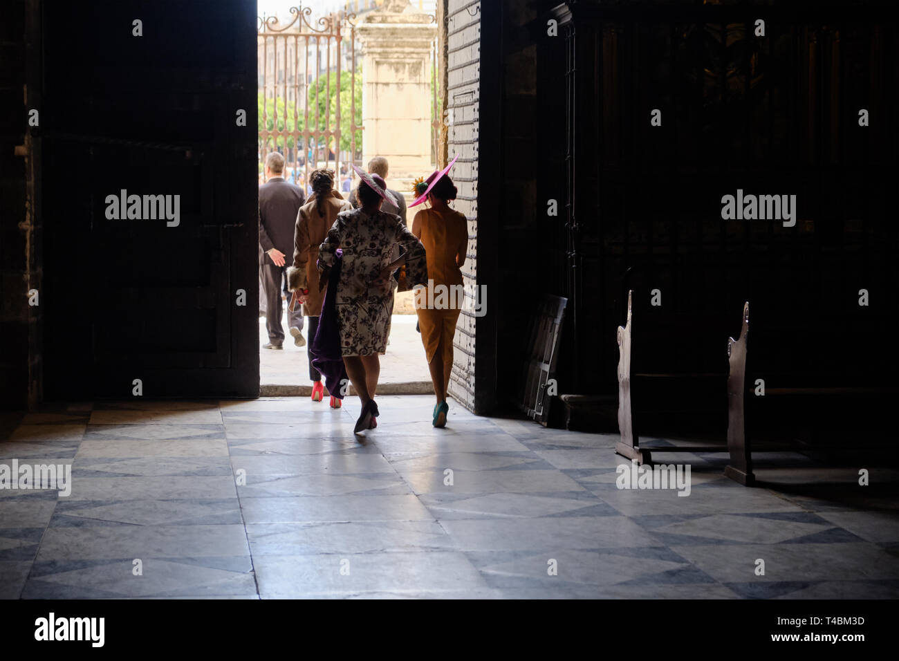 People exiting catholic church hi-res stock photography and images - Alamy
