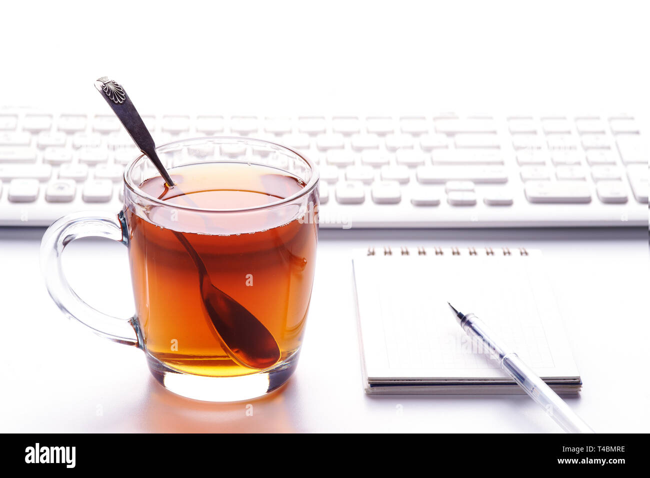 Tea break in working time Stock Photo - Alamy