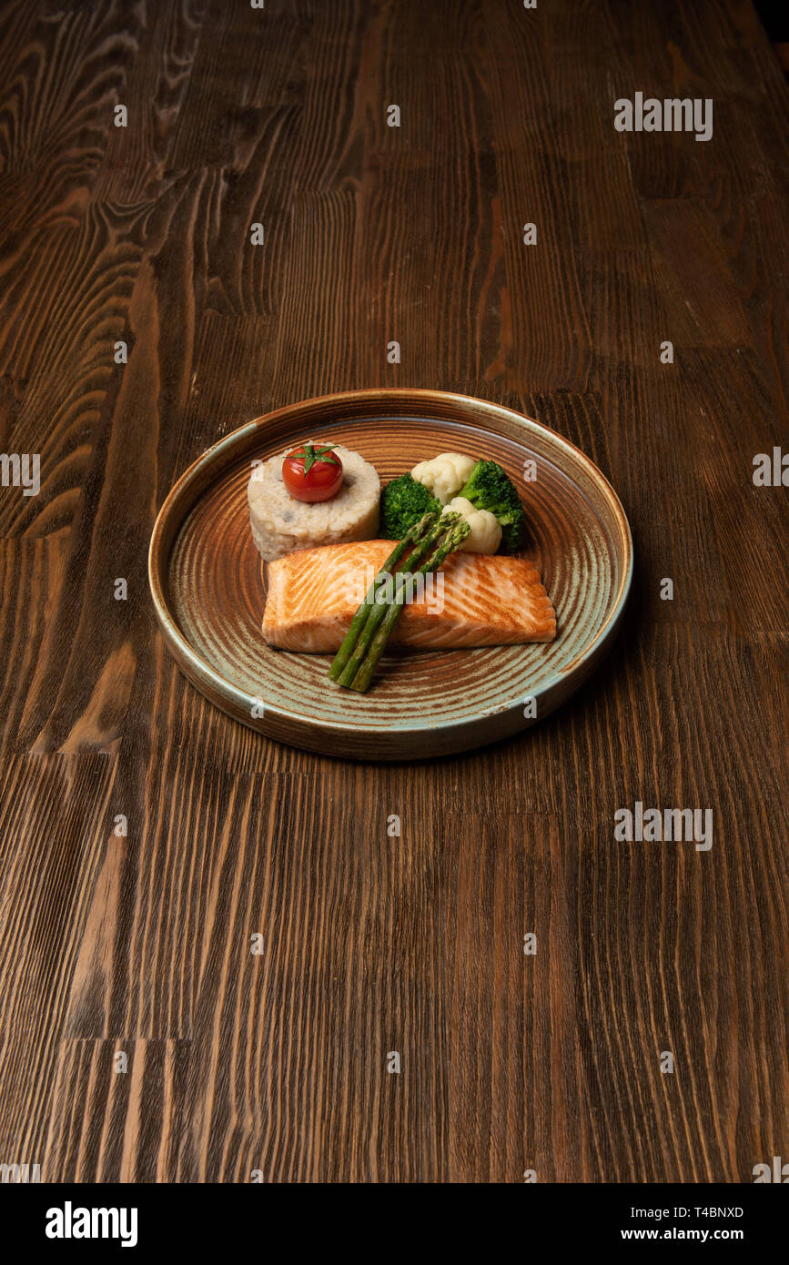 Salmon Baked Broccoli Rice High Resolution Stock Photography and Images ...