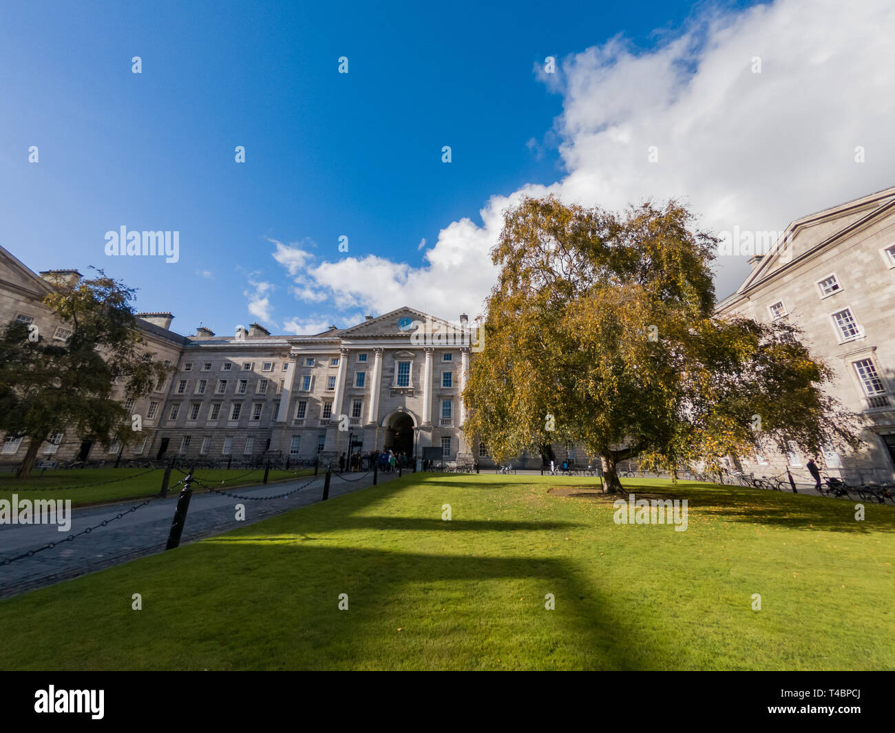 Dublin, OCT 28: Exterior view of the Trinity College Dublin Students ...