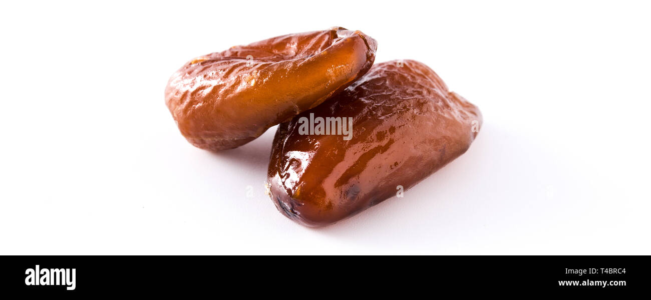 Dates isolated on white background. Panoramic view Stock Photo - Alamy