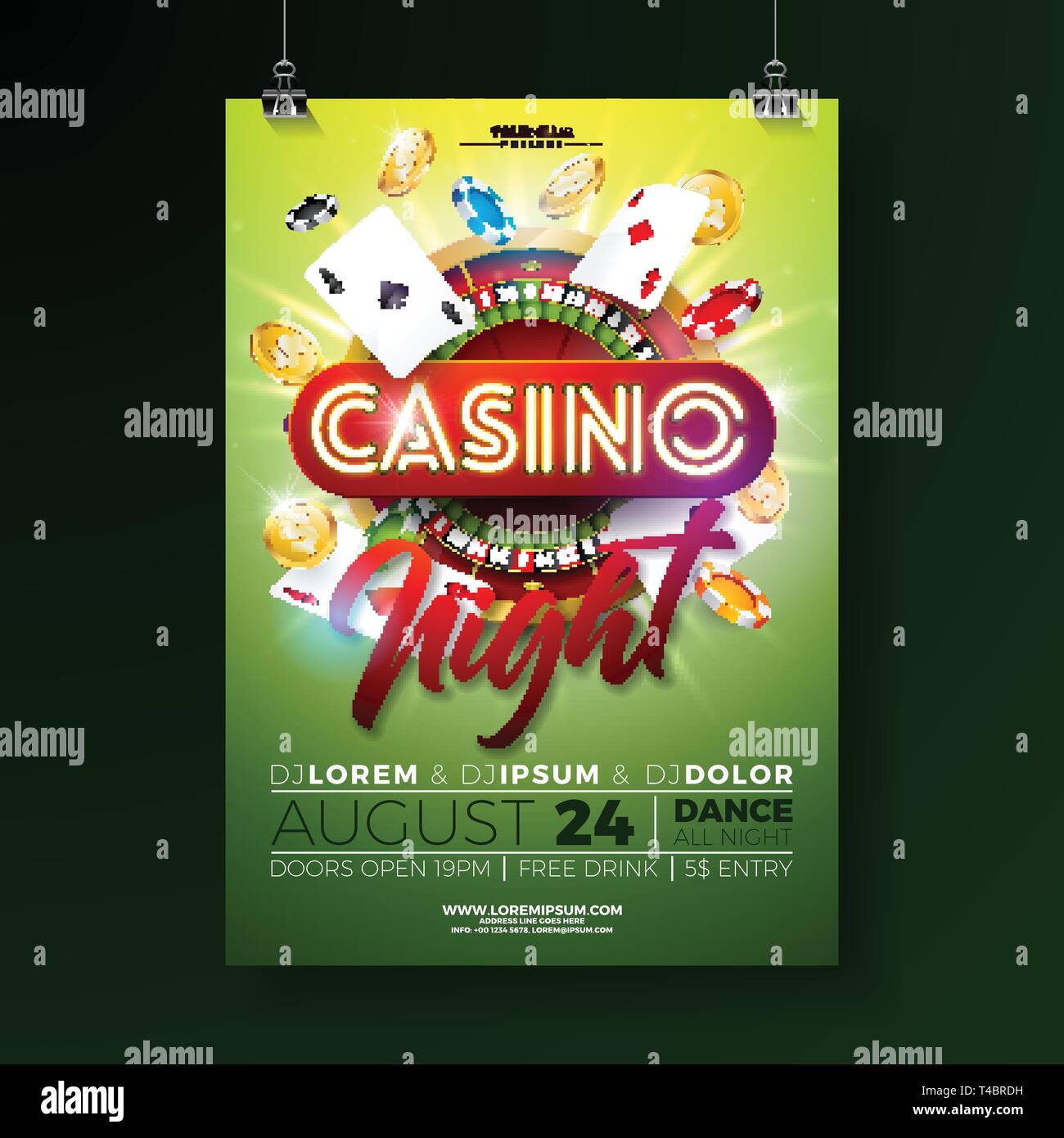 Casino Night Flyer Template