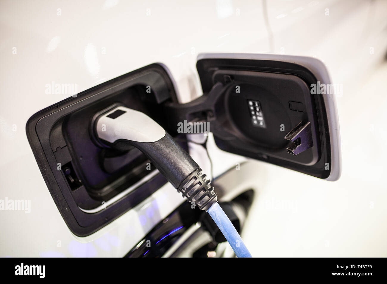 Electric car charging socket and plug Stock Photo - Alamy