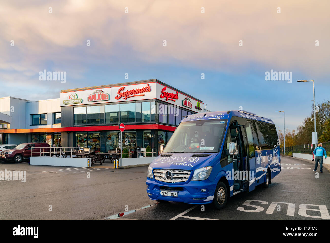 Dublin, OCT 27: Exterior view of a building of three fast food ...
