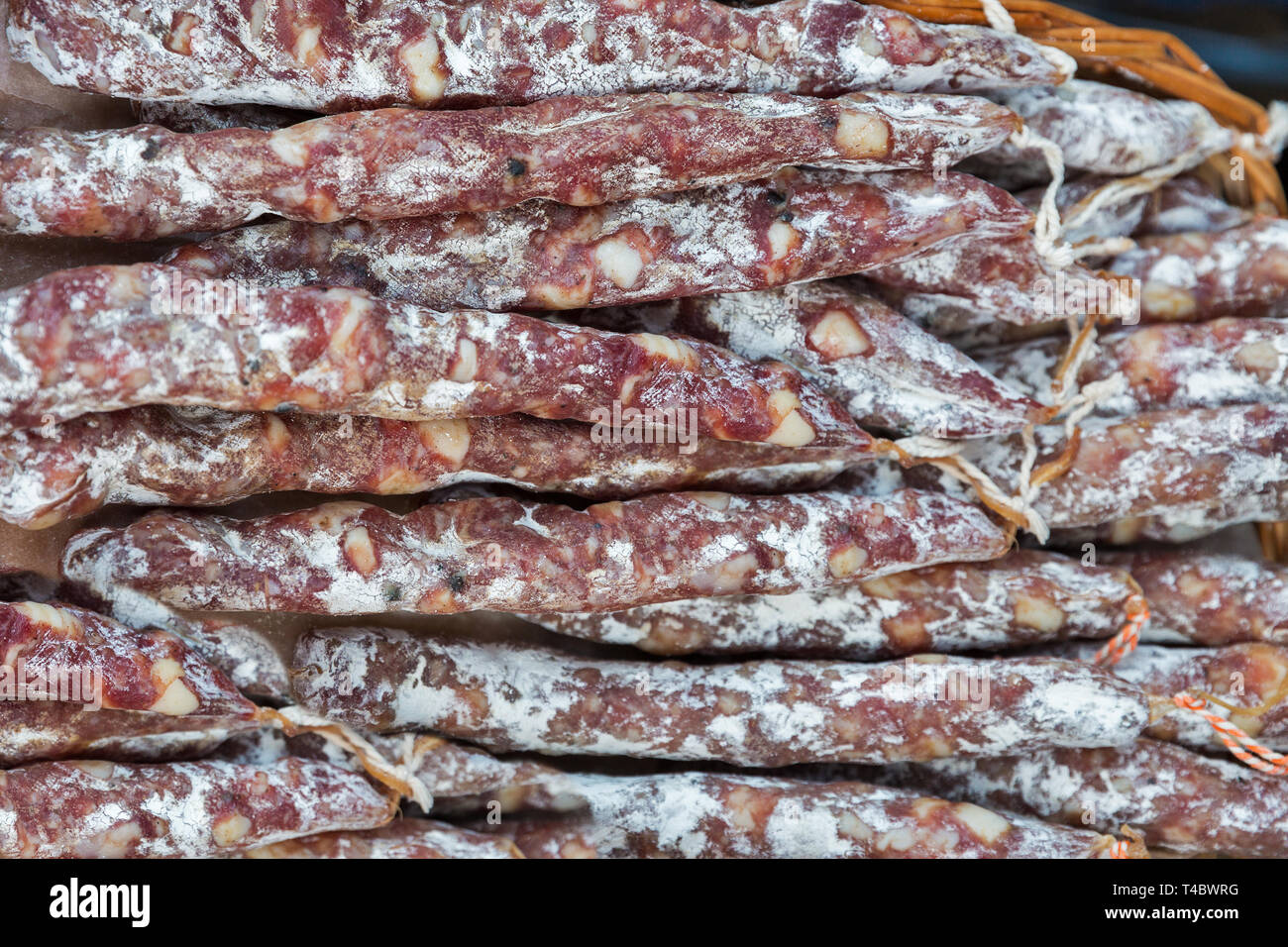 Smoked dried bacon market hi-res stock photography and images - Alamy