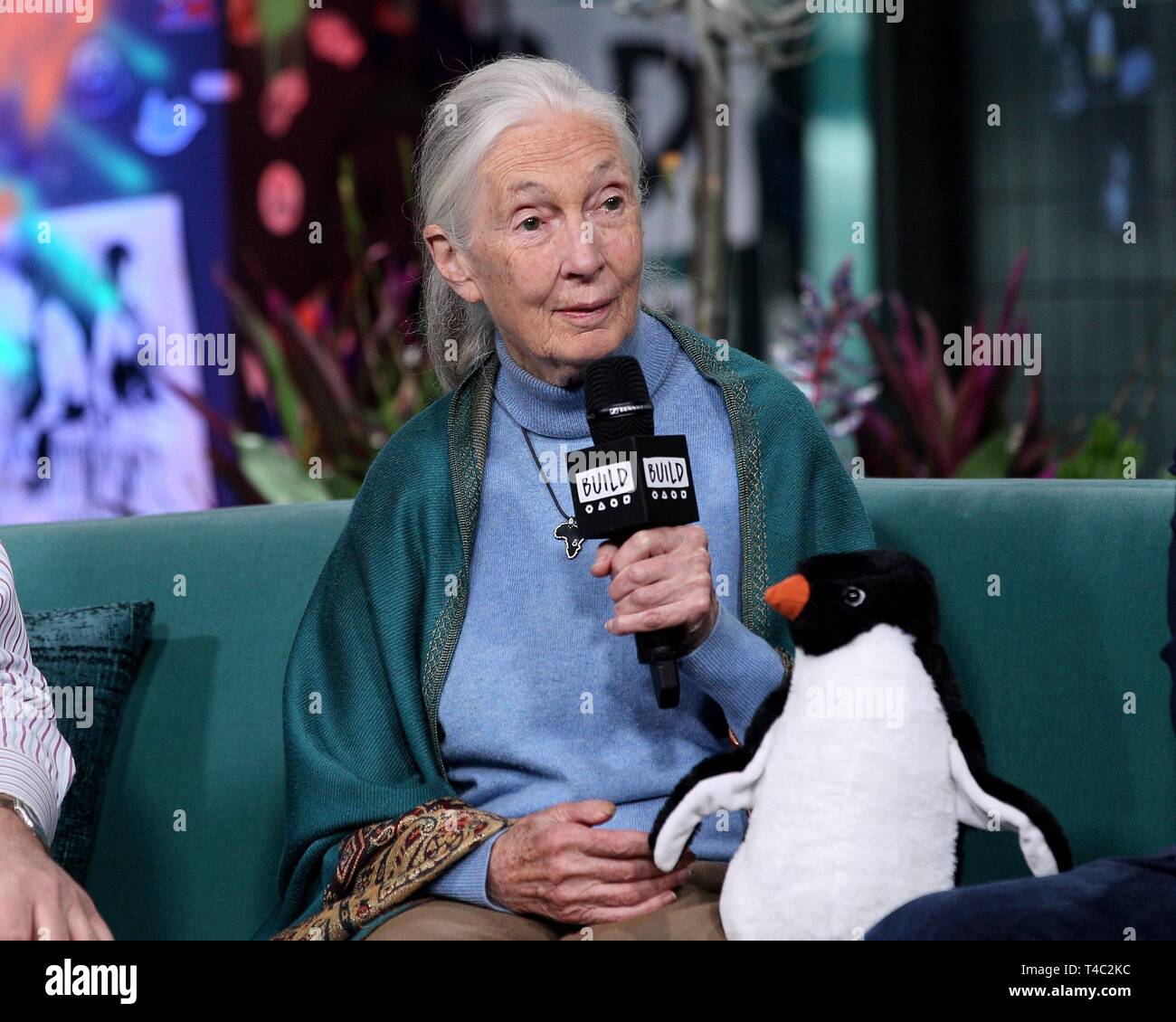 New York, NY, USA. 15th Apr, 2019. Jane Goodall inside for AOL Build ...