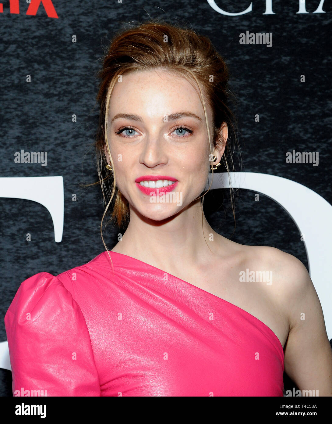 New York, New York, USA. 15th Apr, 2019. Sarah Mezzanotte attends ...