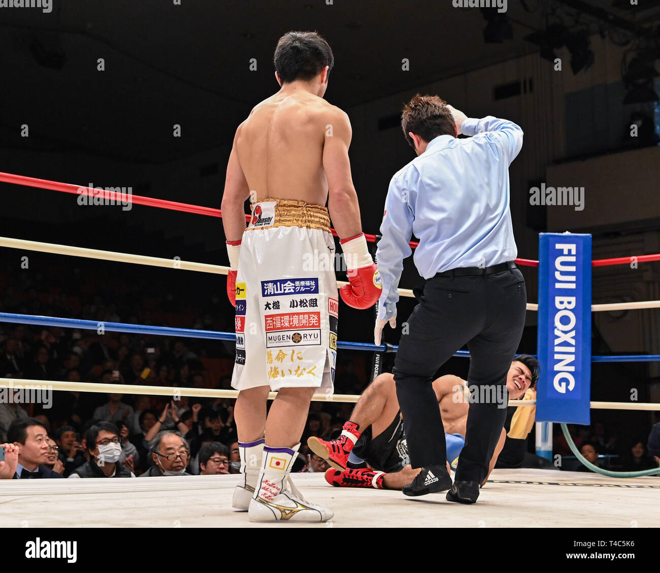 Tokyo, Japan. 8th Apr, 2019. (L-R) Akira Yaegashi (JPN), Nobuhiro ...