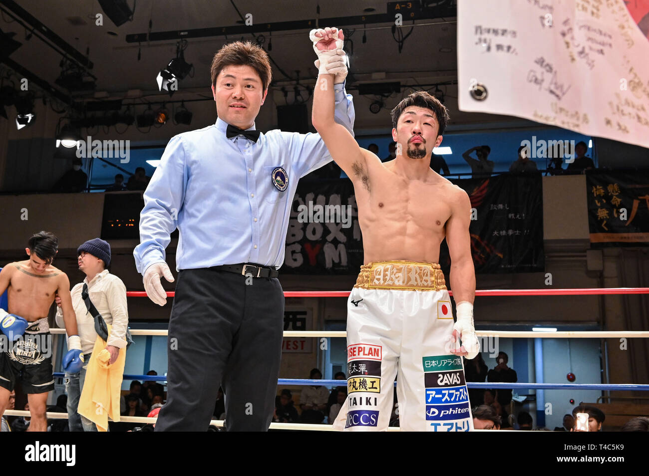 Tokyo, Japan. 8th Apr, 2019. (R-L) Akira Yaegashi (JPN), Nobuhiro ...