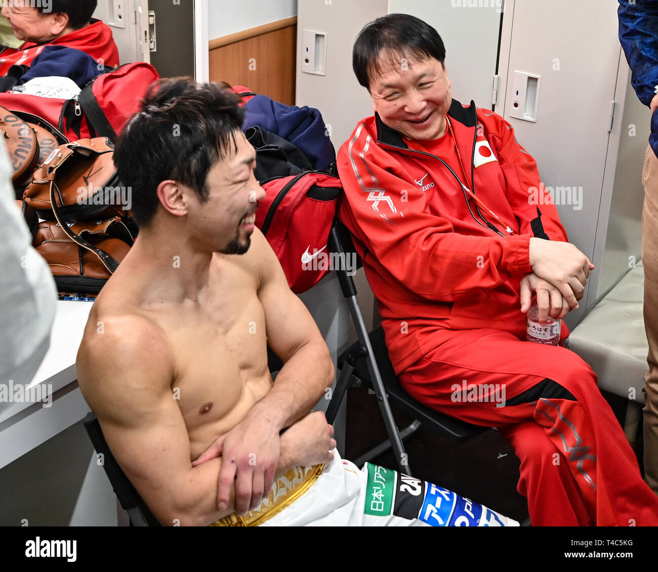 Tokyo, Japan. 8th Apr, 2019. (L-R) Akira Yaegashi (JPN), Hideyuki ...