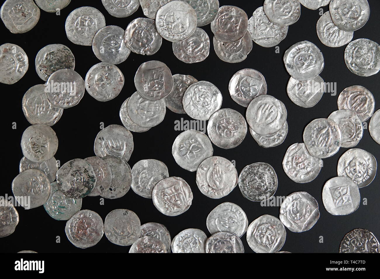 Medieval silver coins hi-res stock photography and images - Alamy