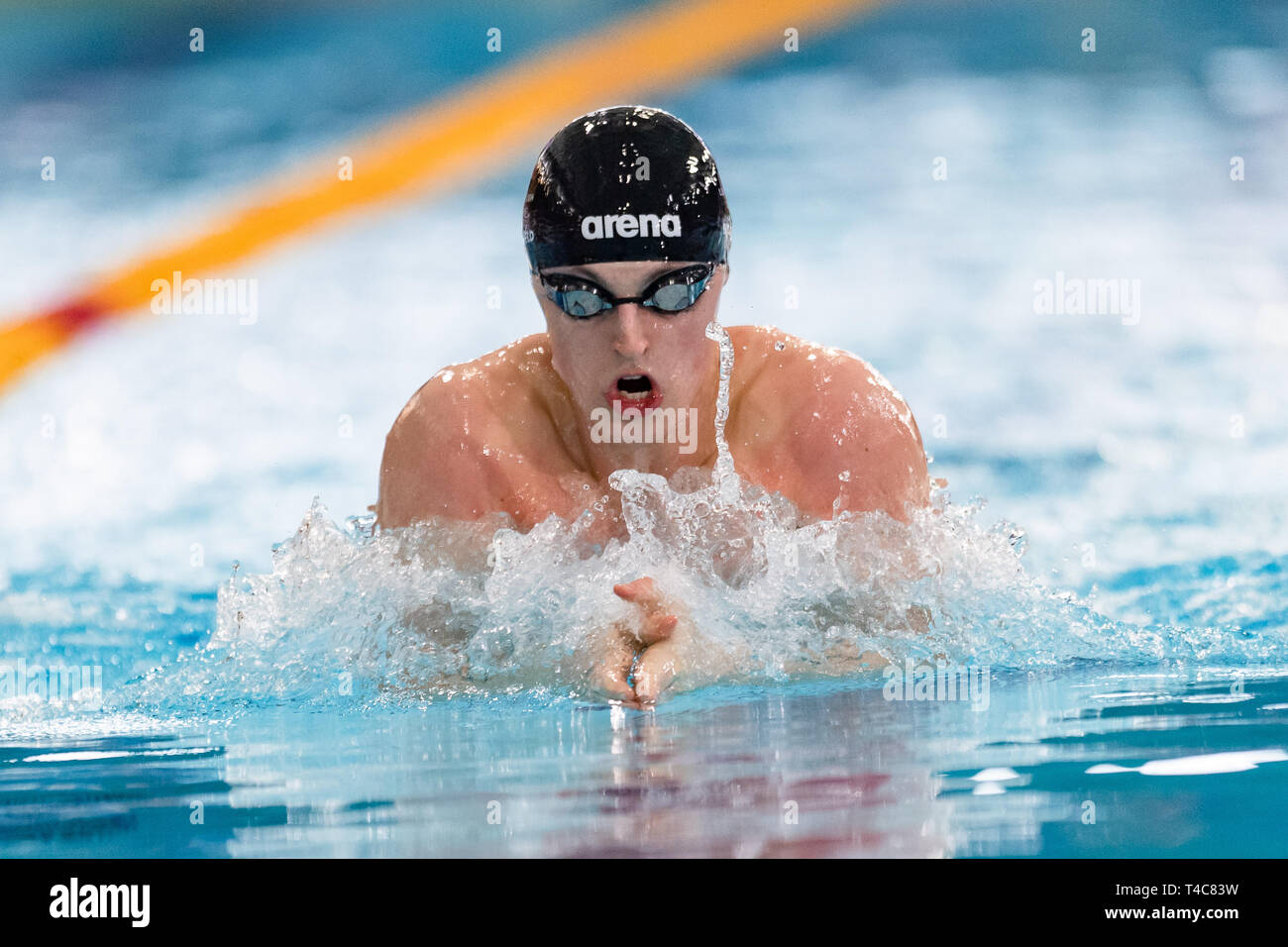 Glasgow, UK. 16th Apr, 2019. Max Hagan Co Glasgow in Men’s Open 100m ...
