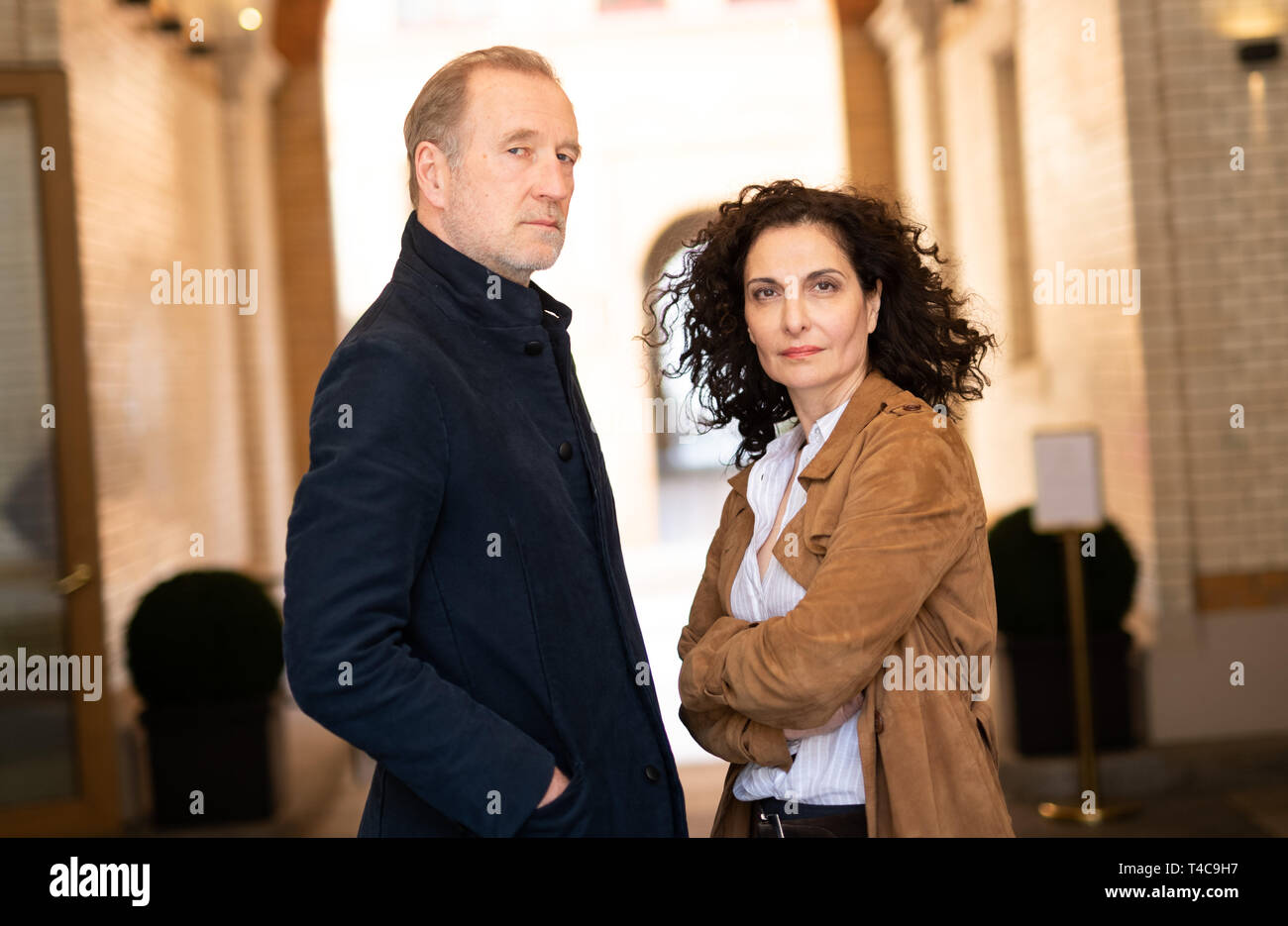 16 April 2019, Hamburg: The actors Peter Lohmeyer (as Jan Fabel) and ...