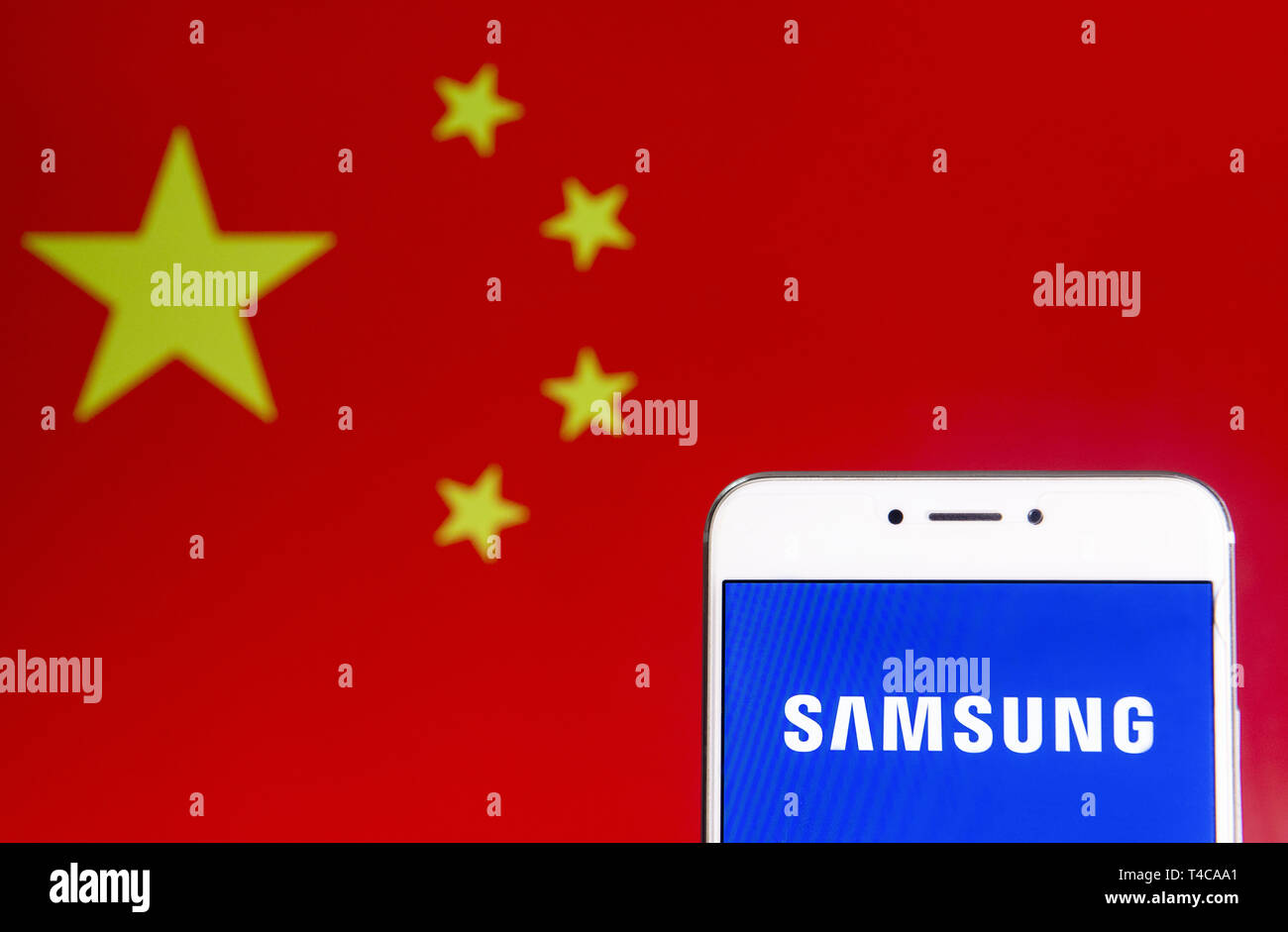 Hong Kong. 6th Apr, 2019. In this photo illustration a South Korean ...