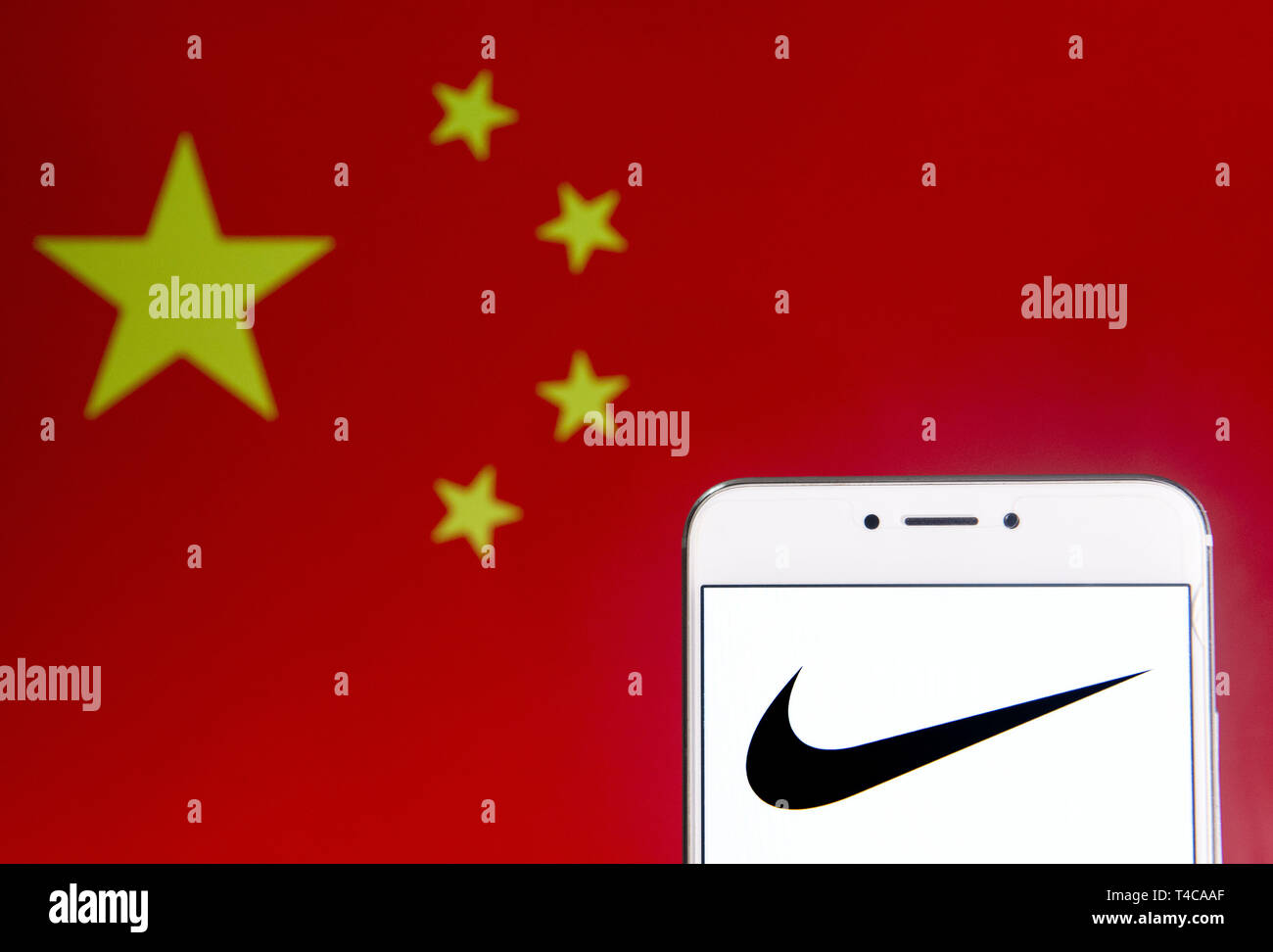 Hong Kong. 6th Apr, 2019. In this photo illustration a American ...