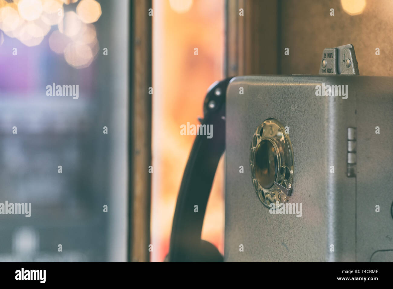 Vintage outdoor telephone set Stock Photo - Alamy