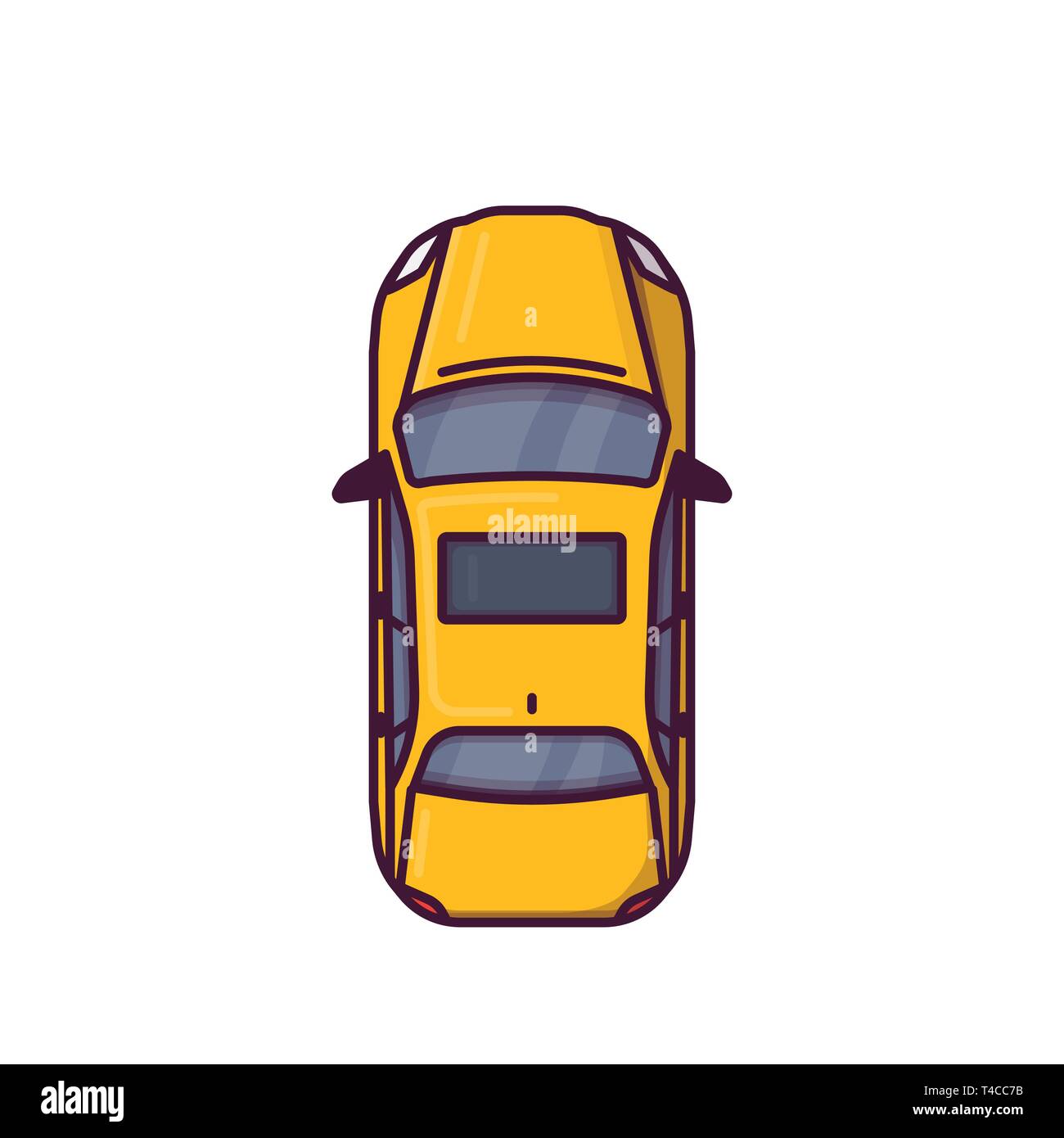 Car top view windscreen Stock Vector Images - Alamy