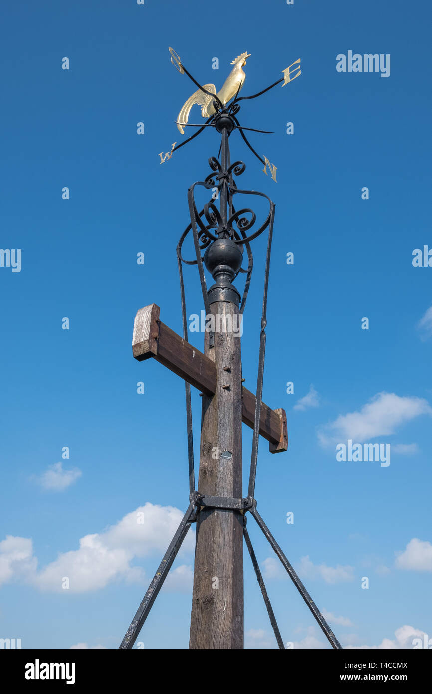 Weather vane on top of the viewing platform on the rooftop of the 12th ...