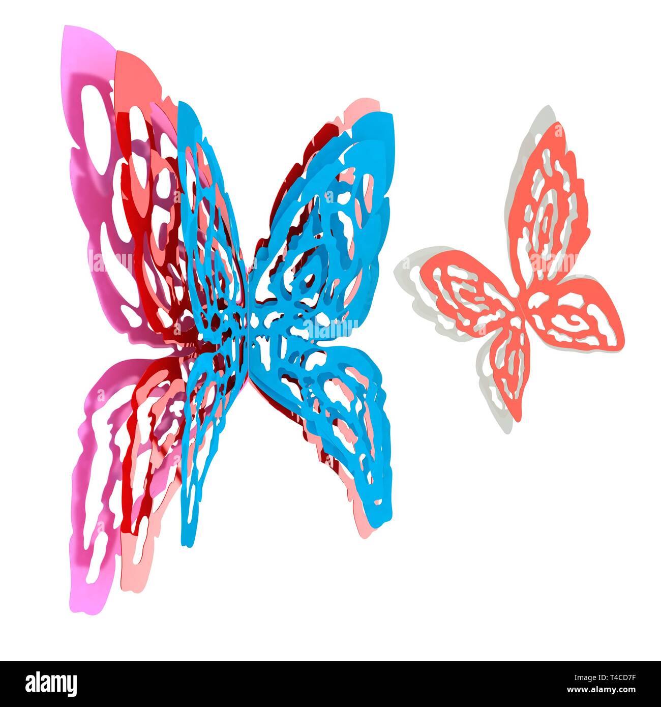 Butterfly design for wall Cut Out Stock Images & Pictures - Alamy