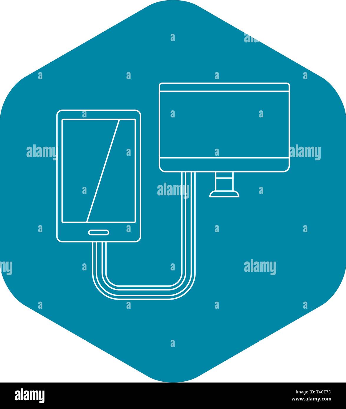 Connection phone icon, outline style Stock Vector Image & Art - Alamy