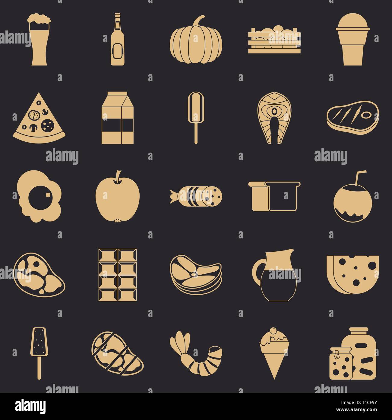 Seed icons set, simple style Stock Vector Image & Art - Alamy