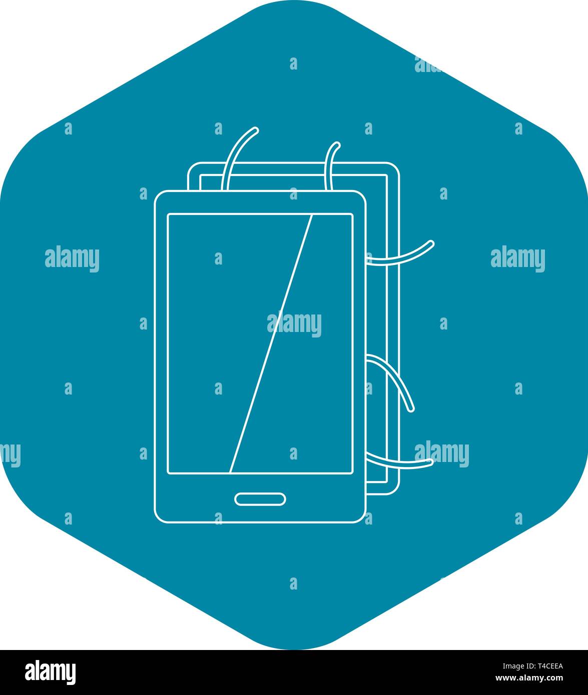 Opened phone icon, outline style Stock Vector Image & Art - Alamy