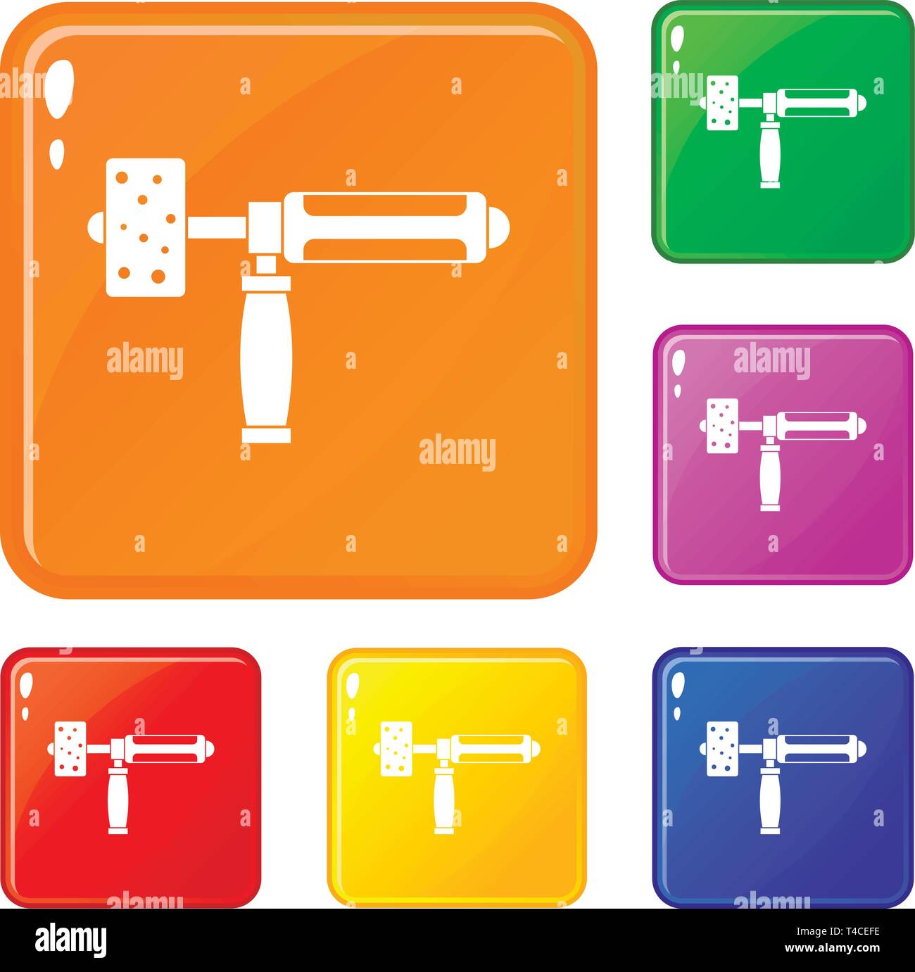 Precision grinding machine icons set vector color Stock Vector Image & Art - Alamy