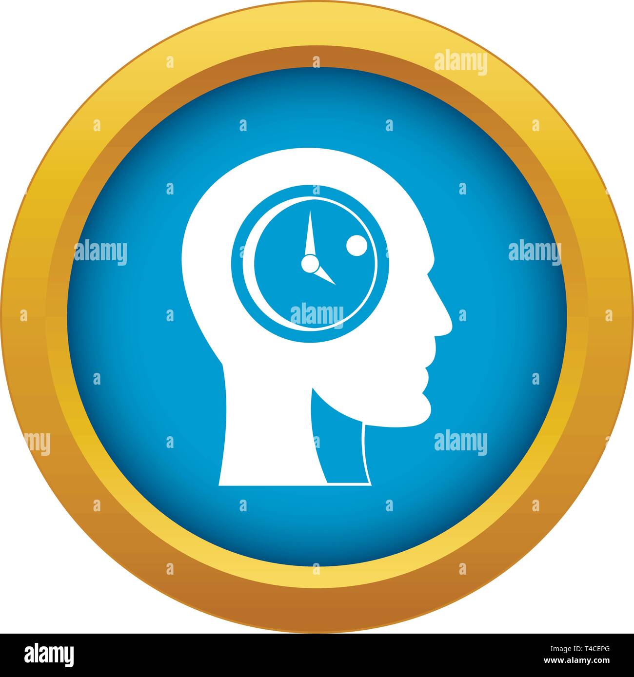 Time management icon blue vector isolated Stock Vector Image & Art - Alamy