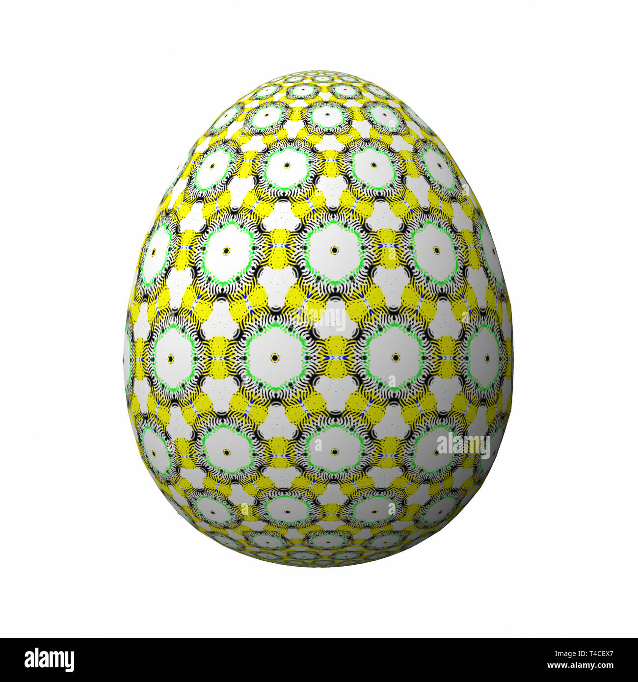 Artfully designed and colorful easter egg, ornate geometric and ...