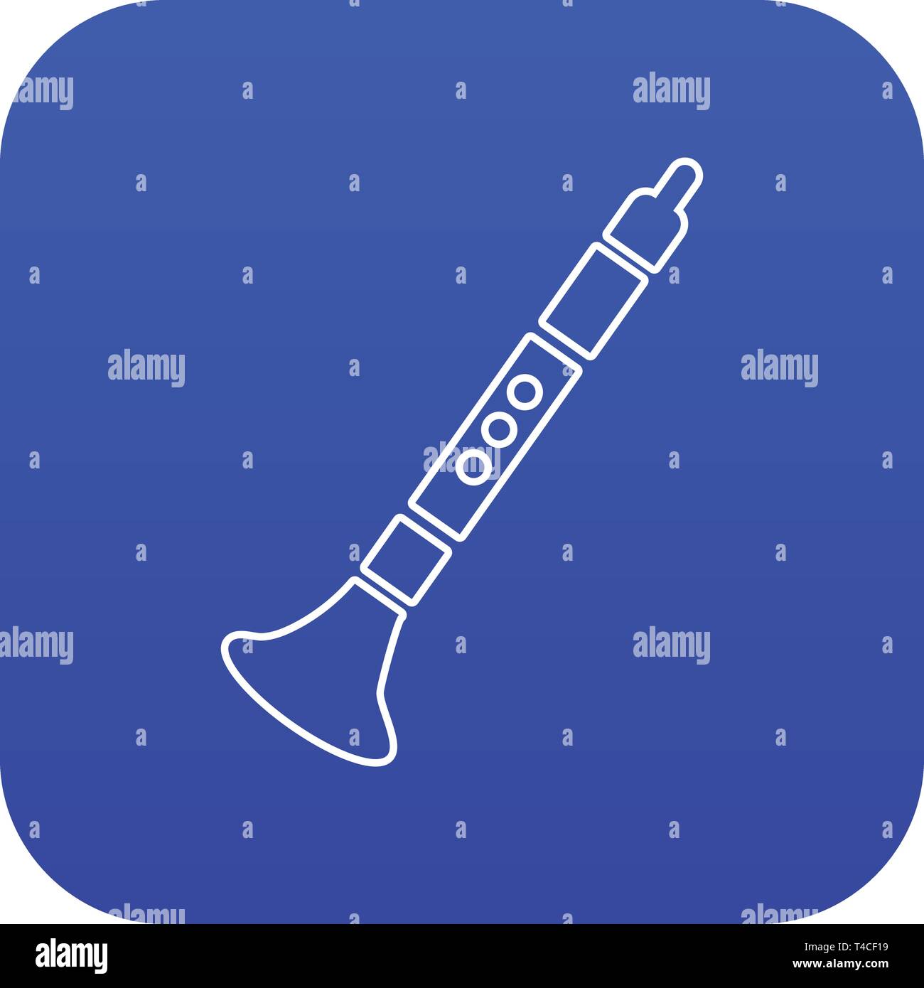 Trumpet icon blue vector Stock Vector Image & Art - Alamy