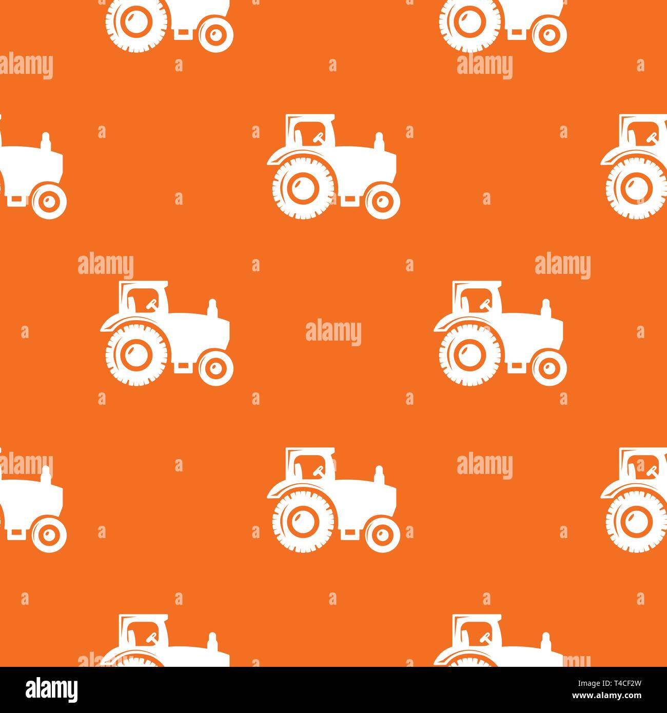 Tractor pattern vector orange Stock Vector Image & Art - Alamy