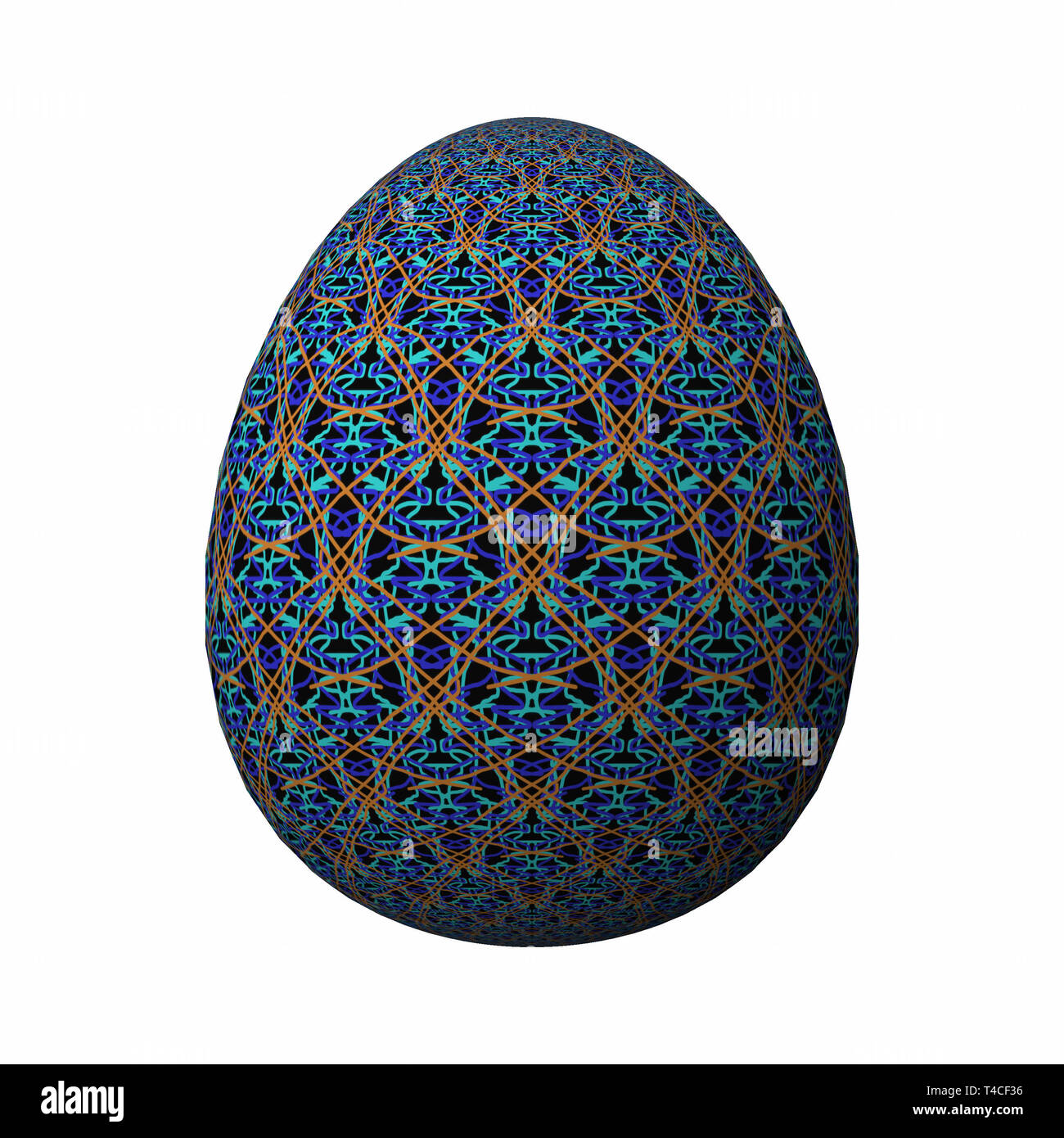 Artfully designed and colorful easter egg, ornate geometric and ...