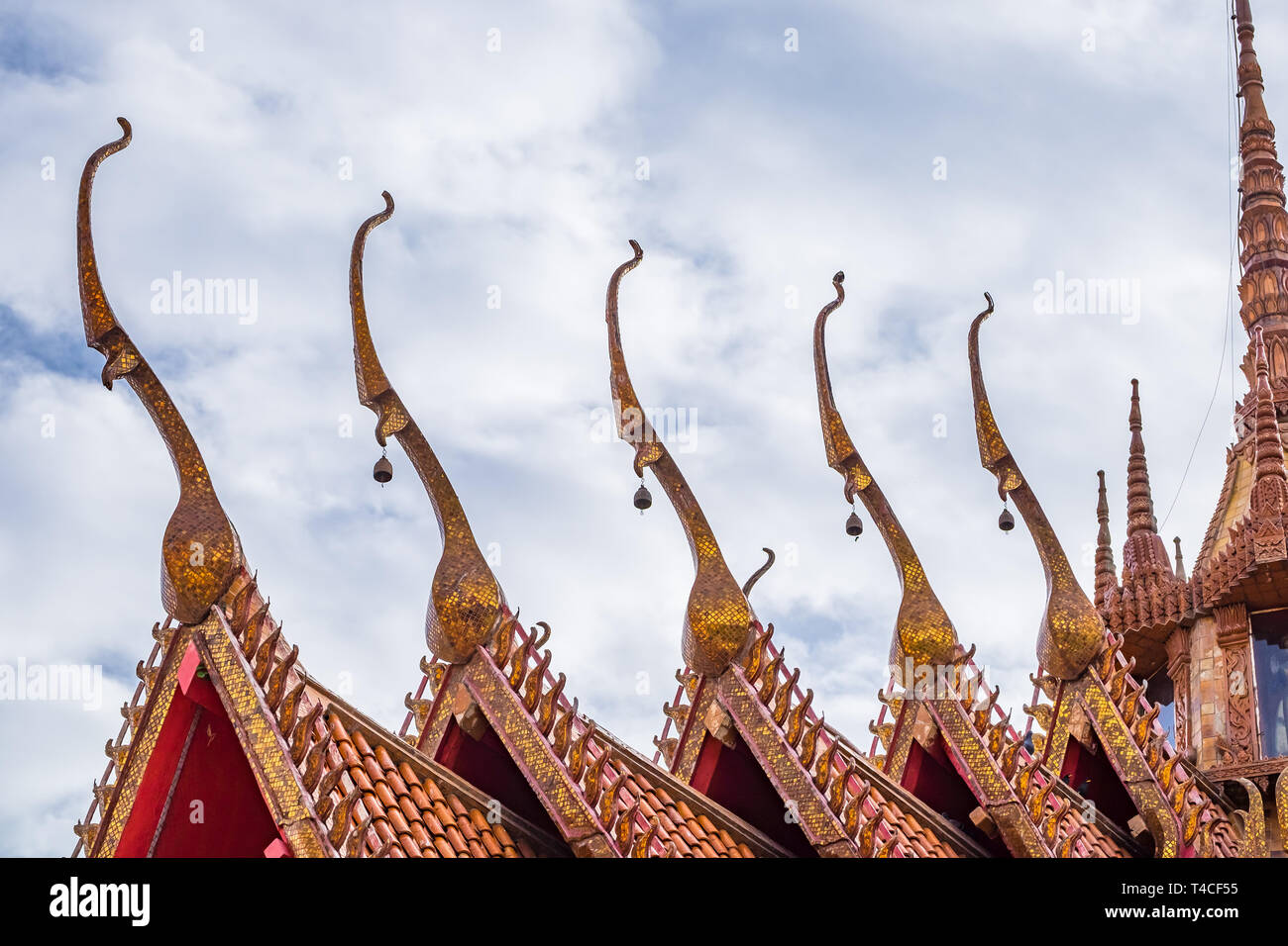 Church in temple sharp gable roof and sky Stock Photo - Alamy
