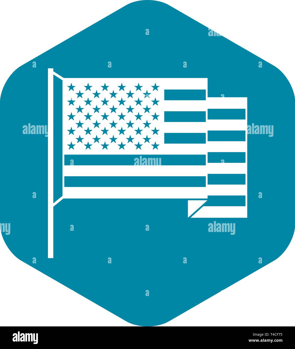 American flag icon , simple style Stock Vector Image & Art - Alamy
