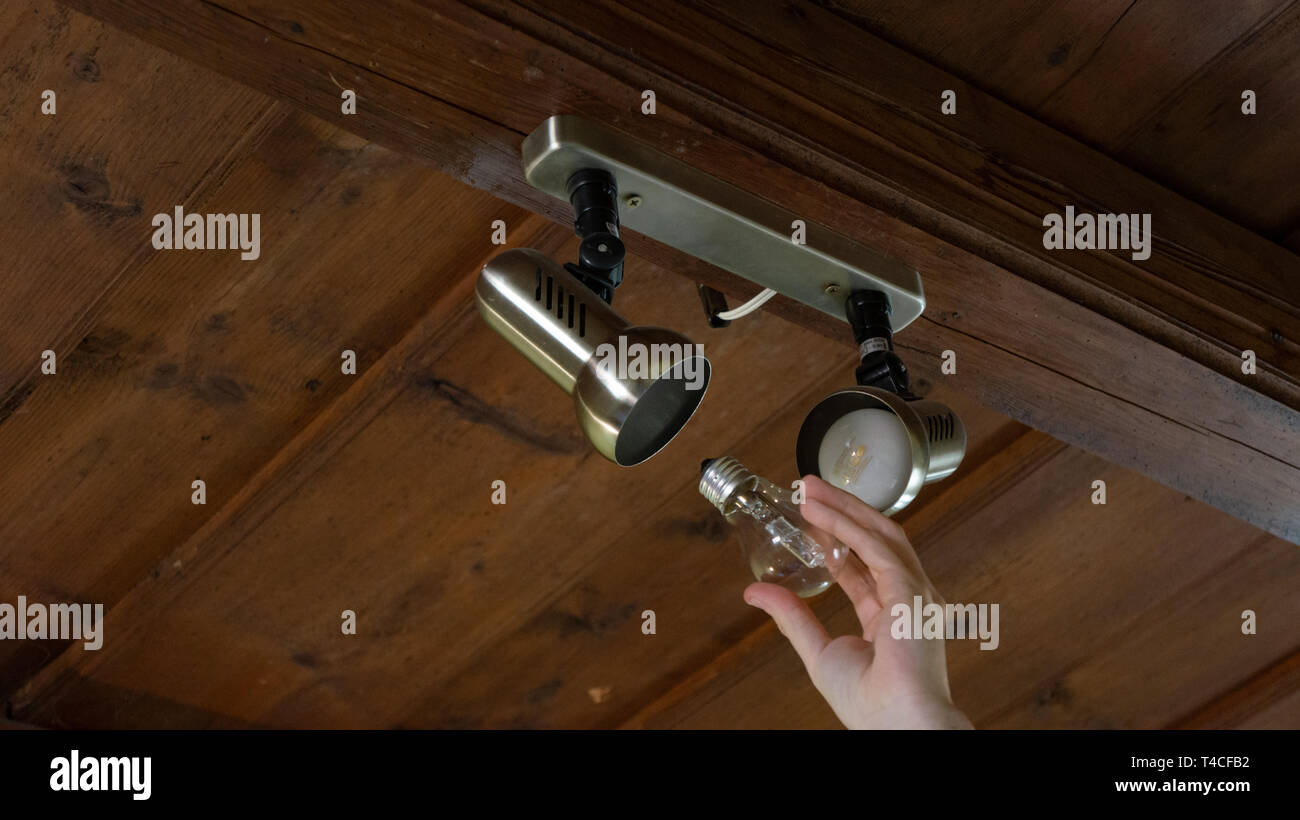 Light fixture wiring hi-res stock photography and images - Alamy
