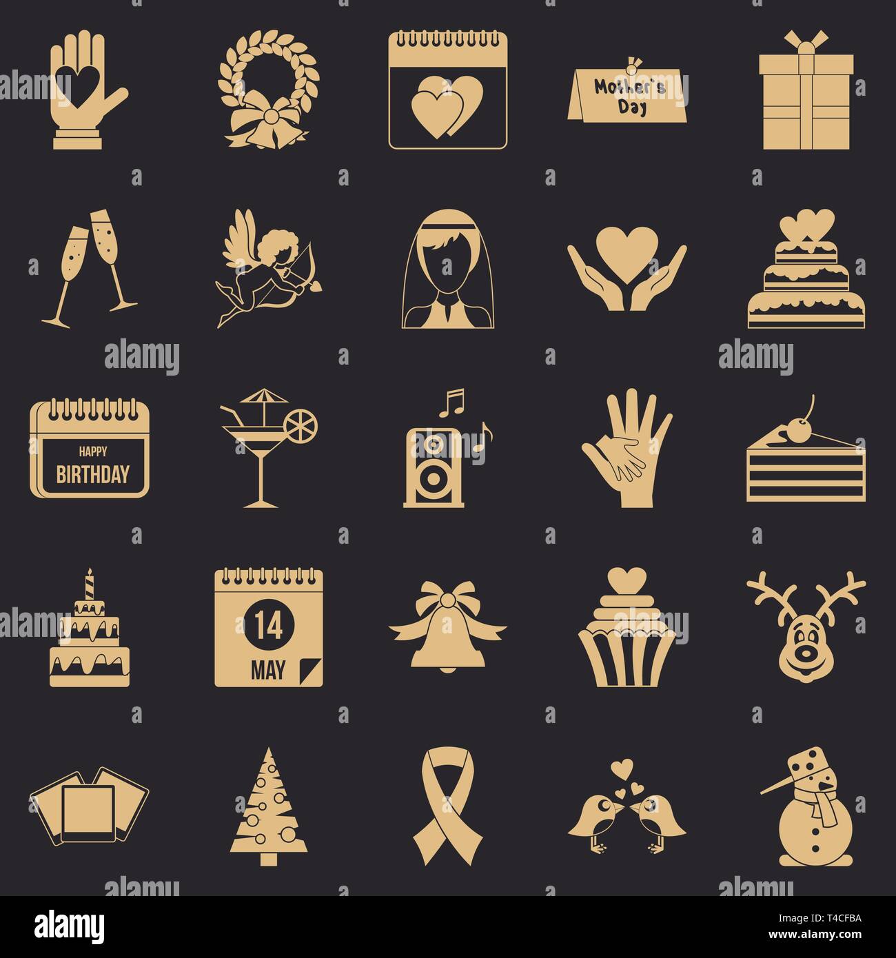 Present icons set, simple style Stock Vector Image & Art - Alamy