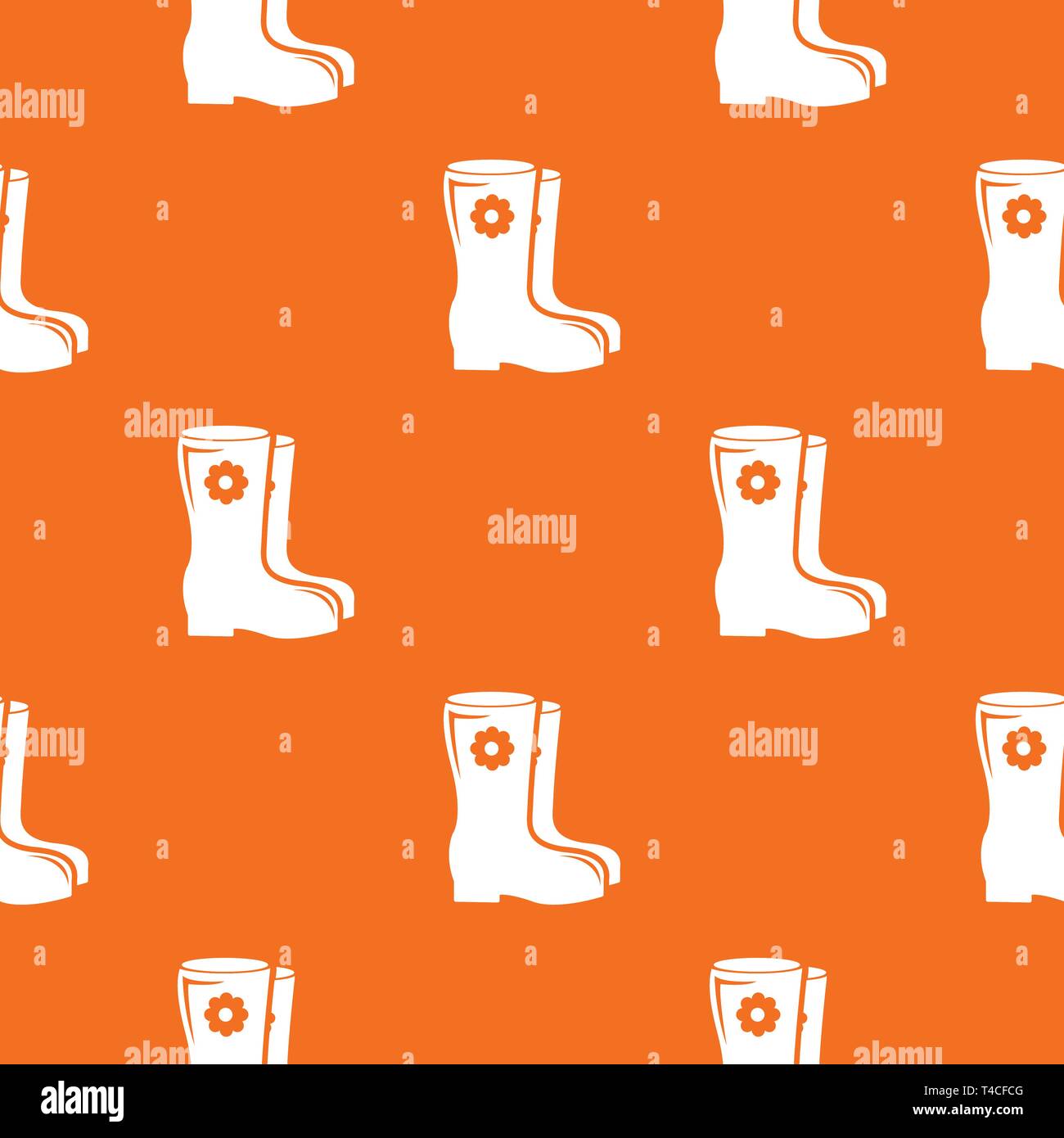 Boots pattern vector orange Stock Vector Image & Art - Alamy
