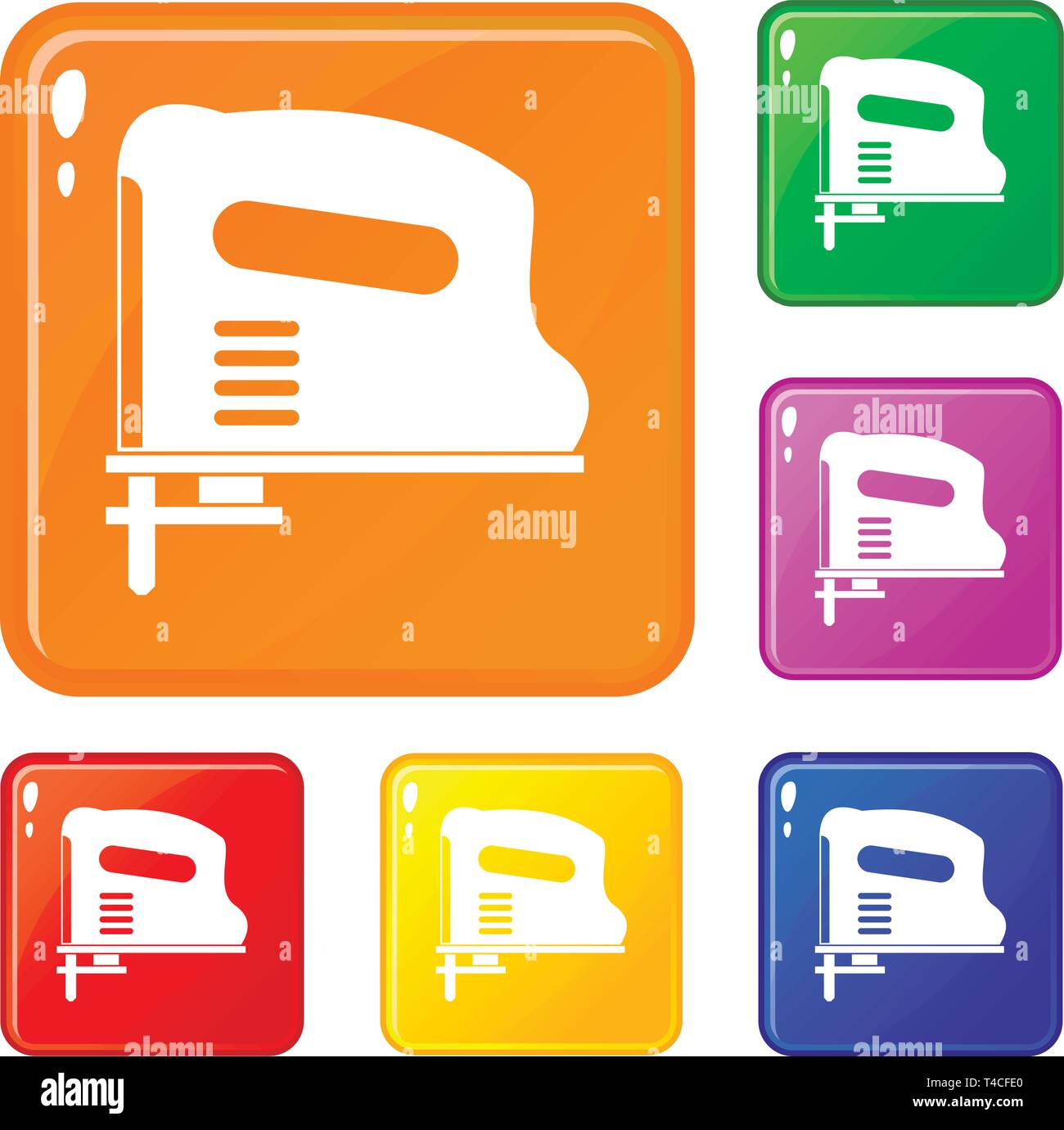 Pneumatic gun icons set vector color Stock Vector Image & Art - Alamy