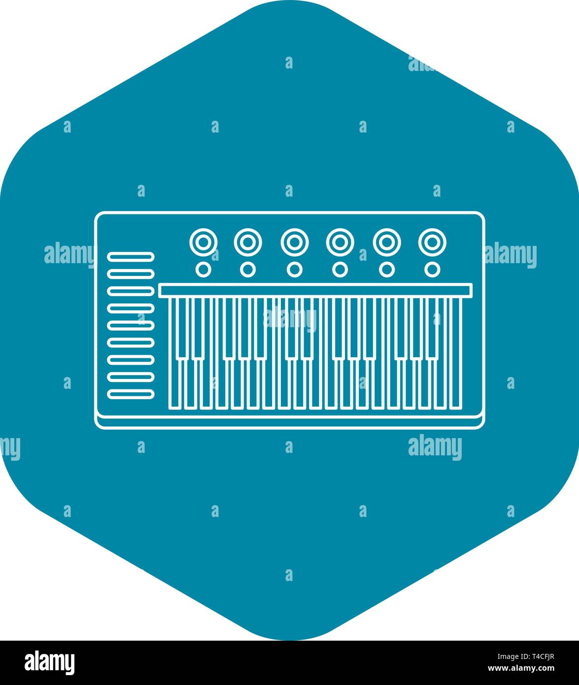 Music synthesizer icon, outline style Stock Vector Image & Art - Alamy