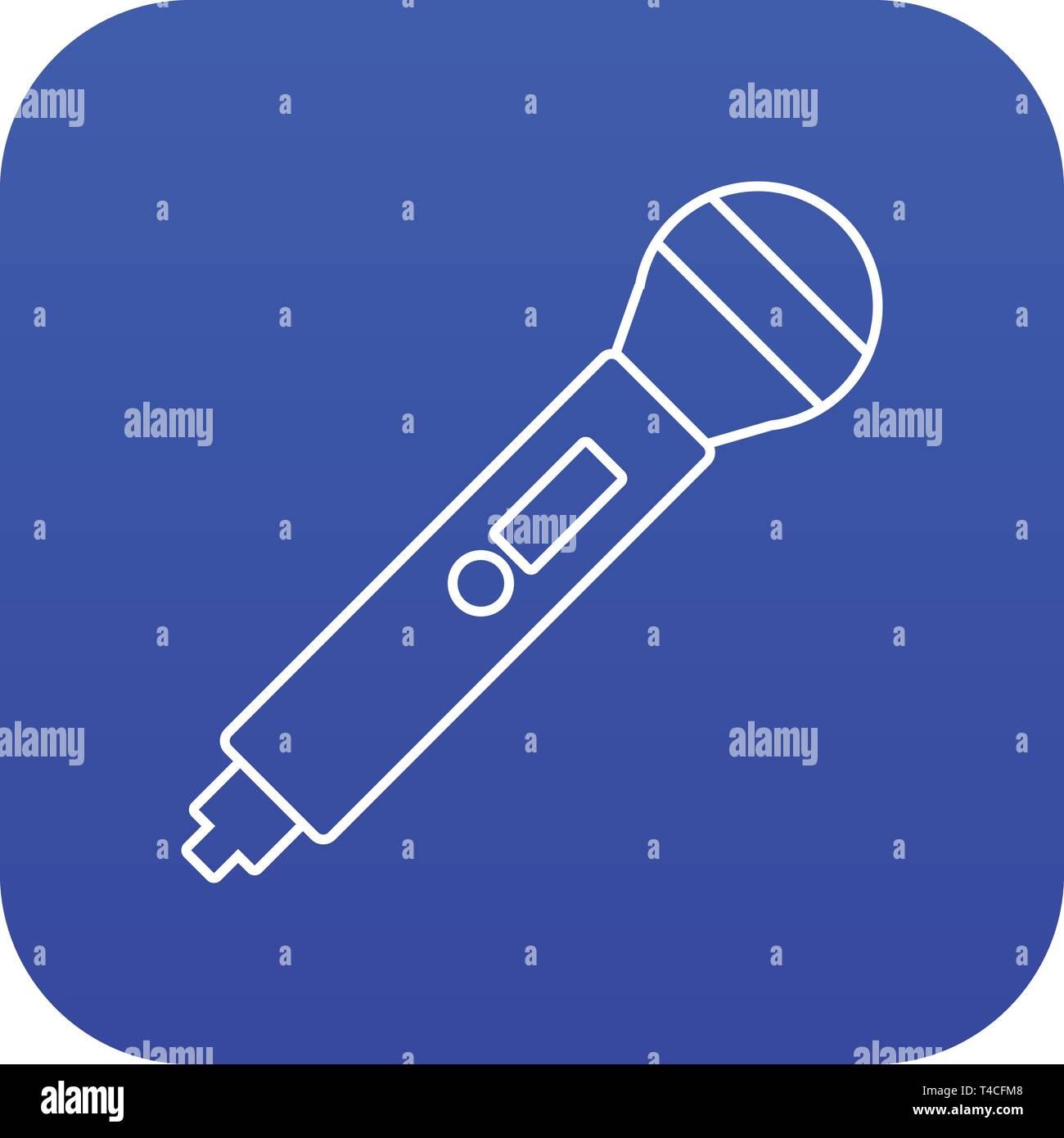 Microphone icon blue vector Stock Vector Image & Art - Alamy