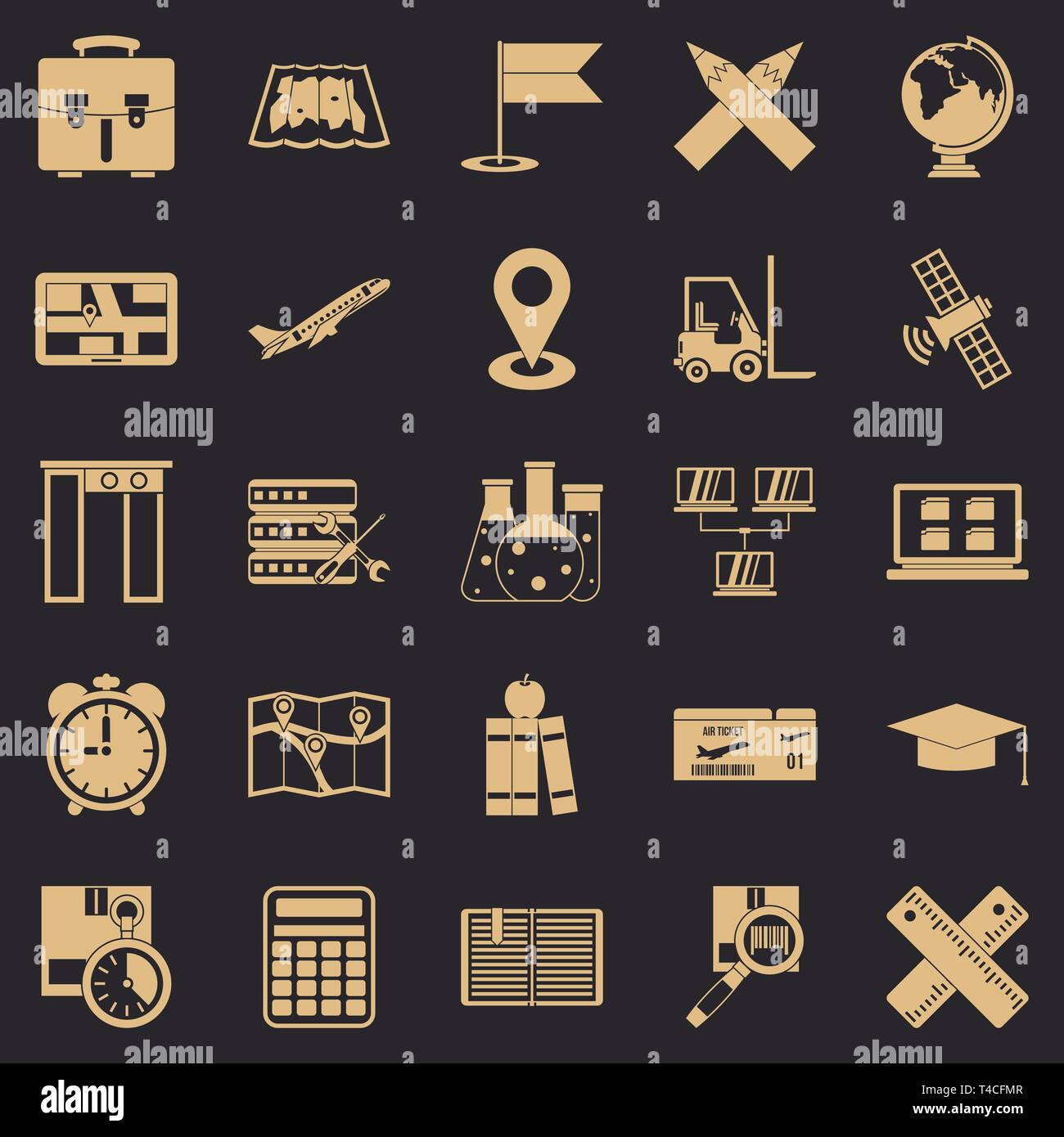 World globalization icons set, simple style Stock Vector Image & Art ...