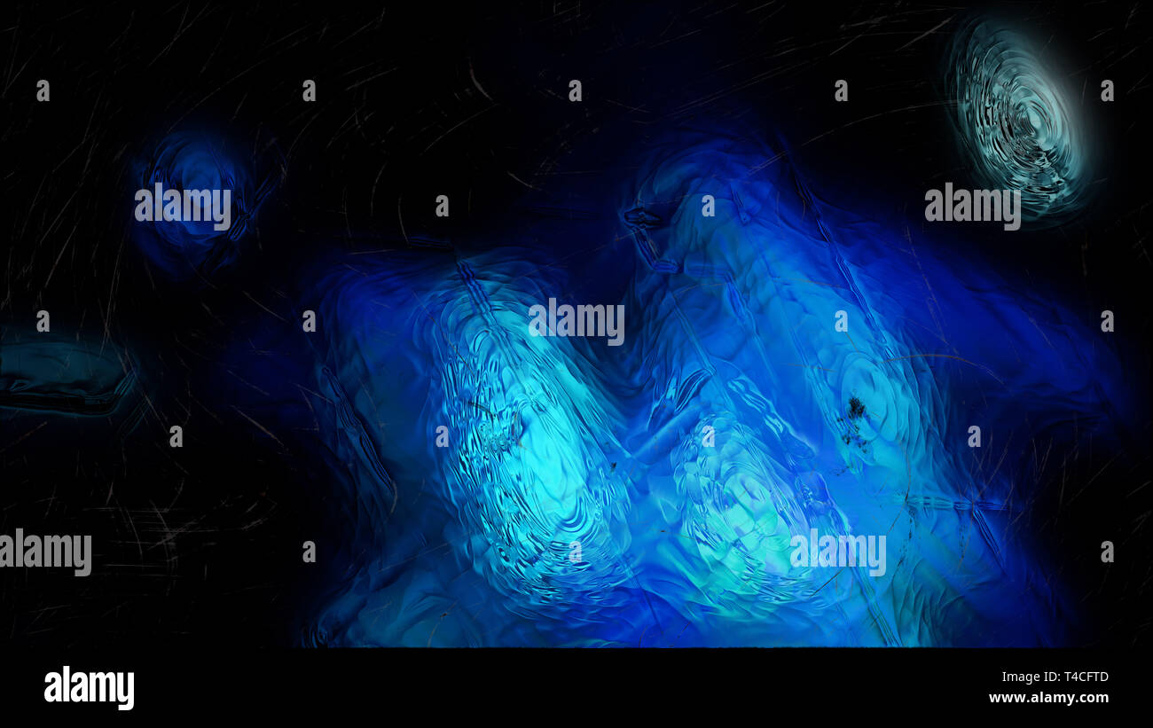 Abstract Cool Blue Glass Effect Painting Background Stock Photo - Alamy