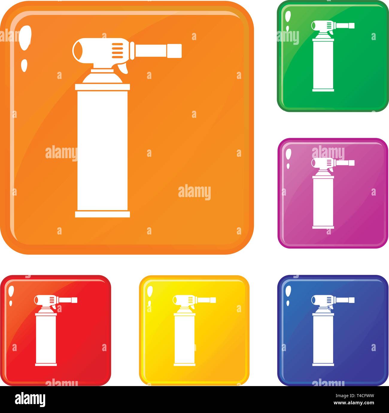 Gas cylinder icons set vector color Stock Vector Image & Art - Alamy