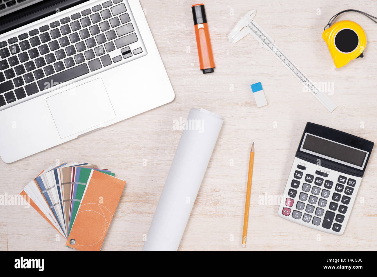 engineer desk background ,project ideas concept Stock Photo - Alamy