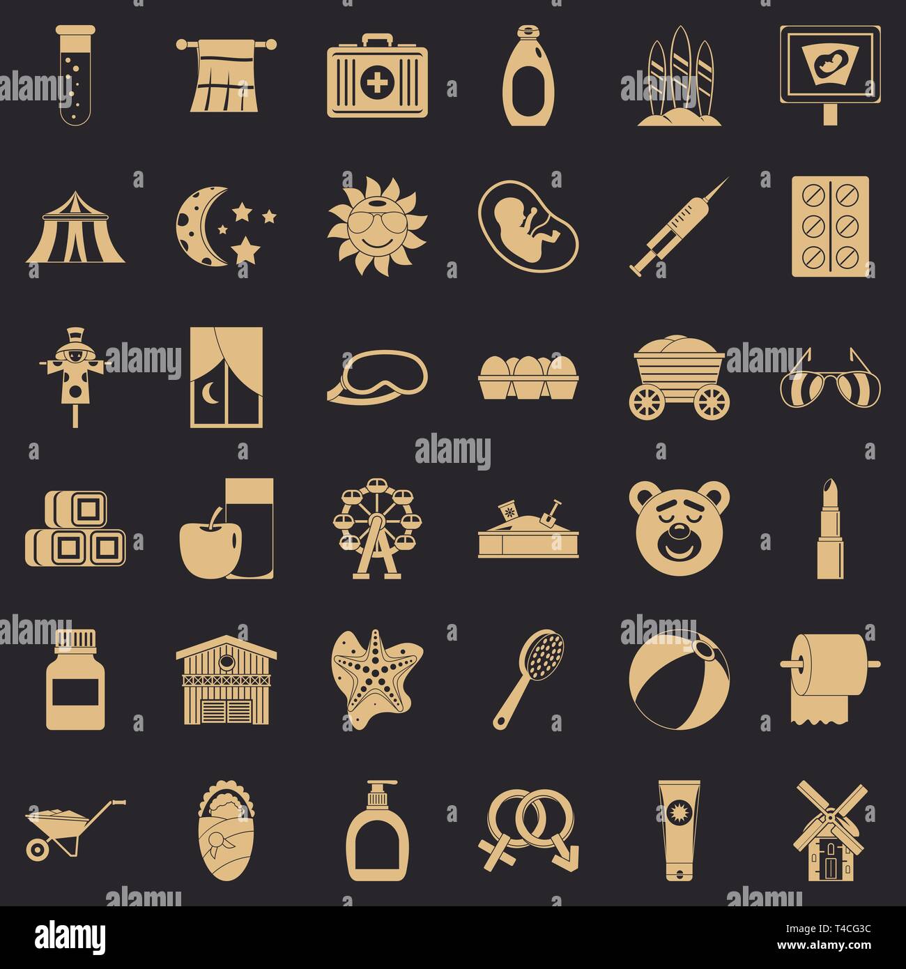 Health icons set, simple style Stock Vector Image & Art - Alamy