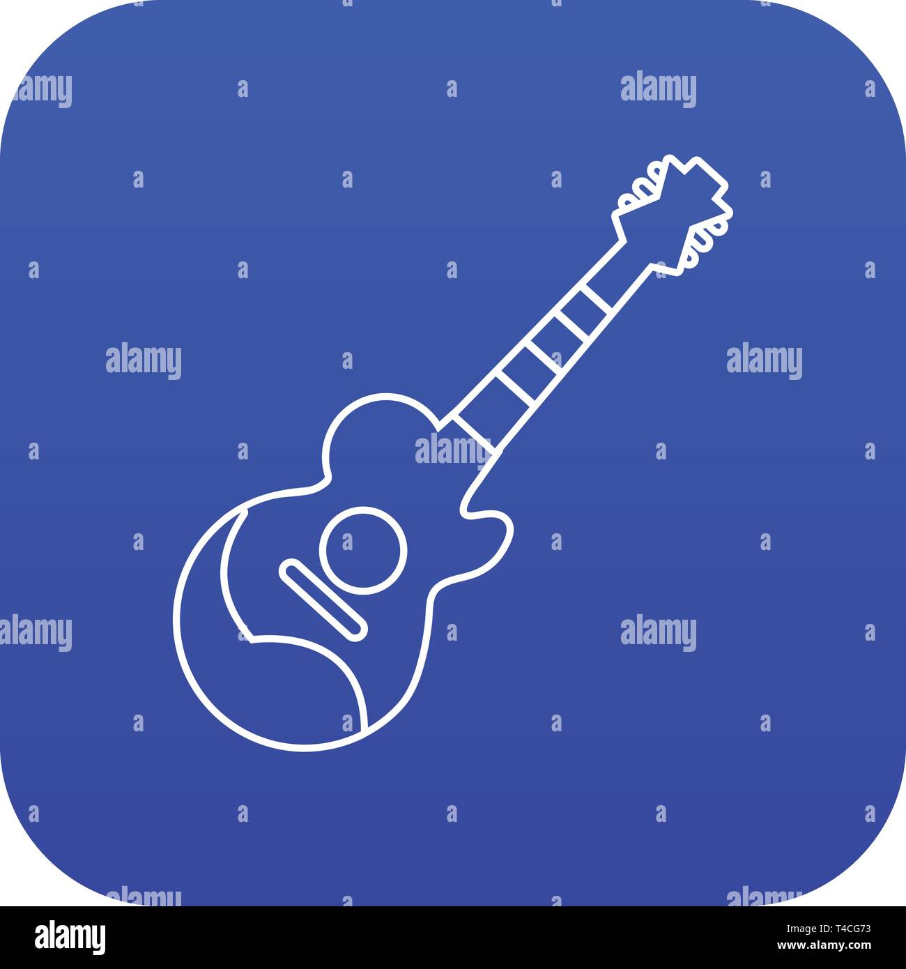 Acoustic guitar thin line Stock Vector Images - Alamy