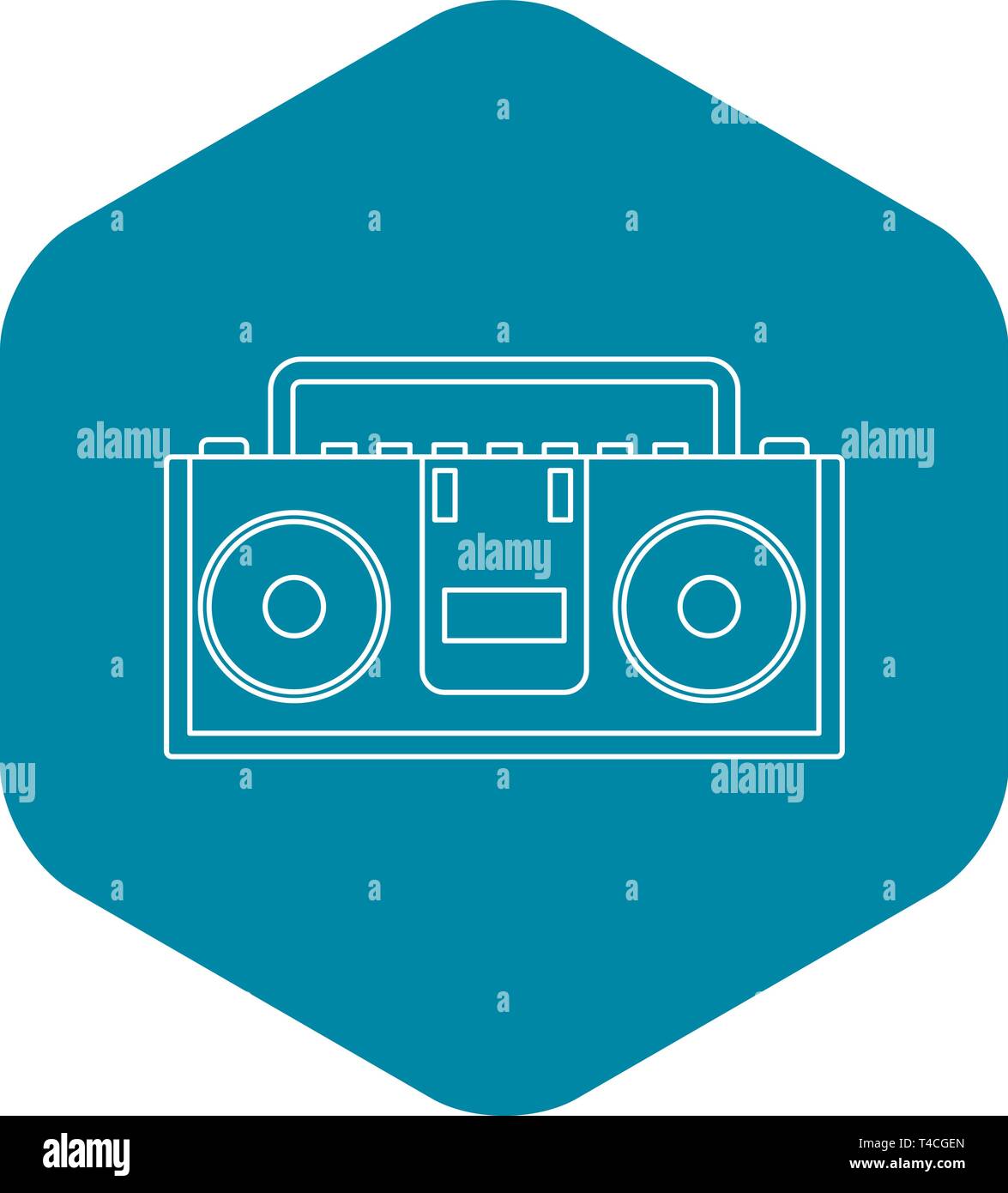 Music boombox icon, outline style Stock Vector Image & Art - Alamy