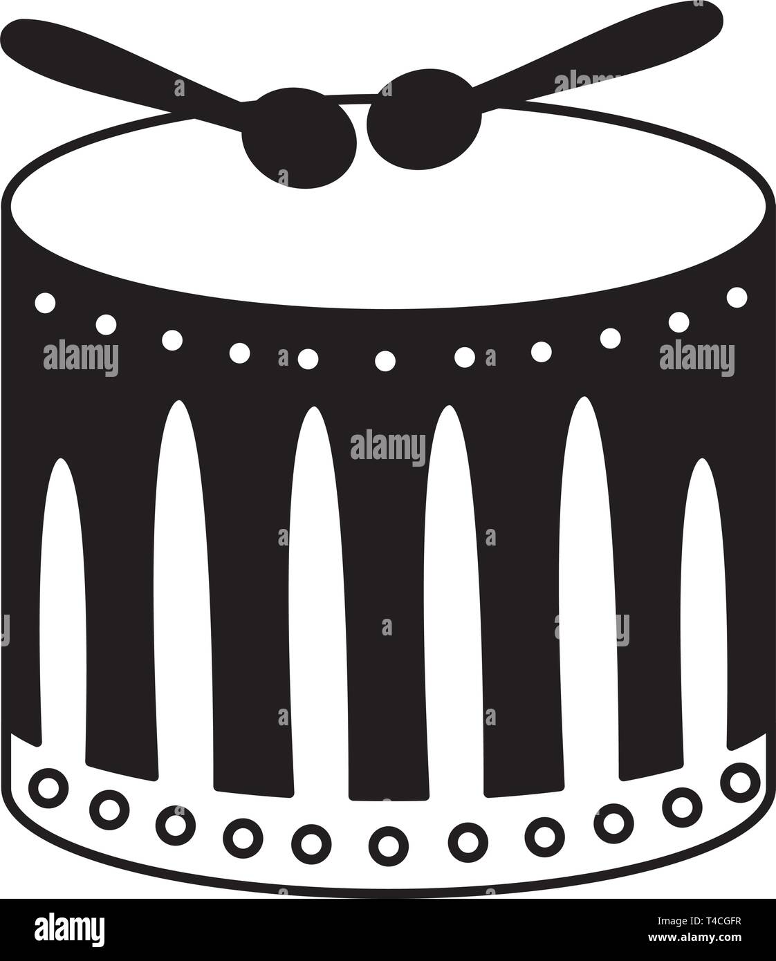 drum with sticks music Stock Vector Image & Art - Alamy
