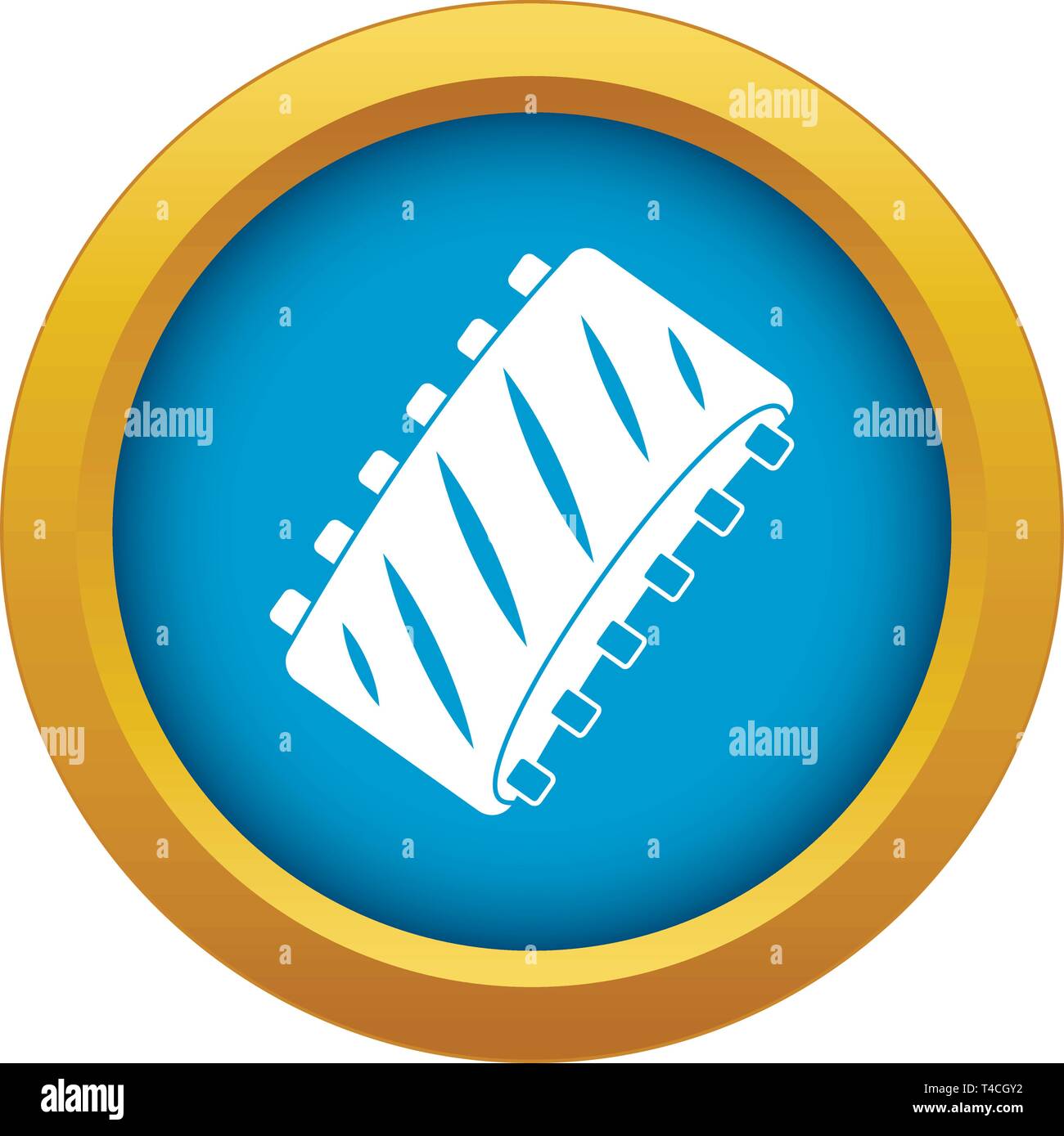 Pork rib meat icon blue vector isolated Stock Vector Image & Art - Alamy