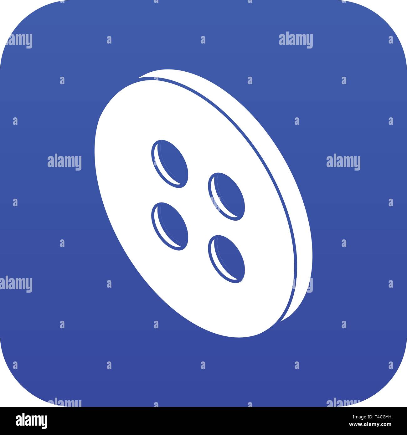Classic shirt button icon blue vector Stock Vector Image & Art - Alamy
